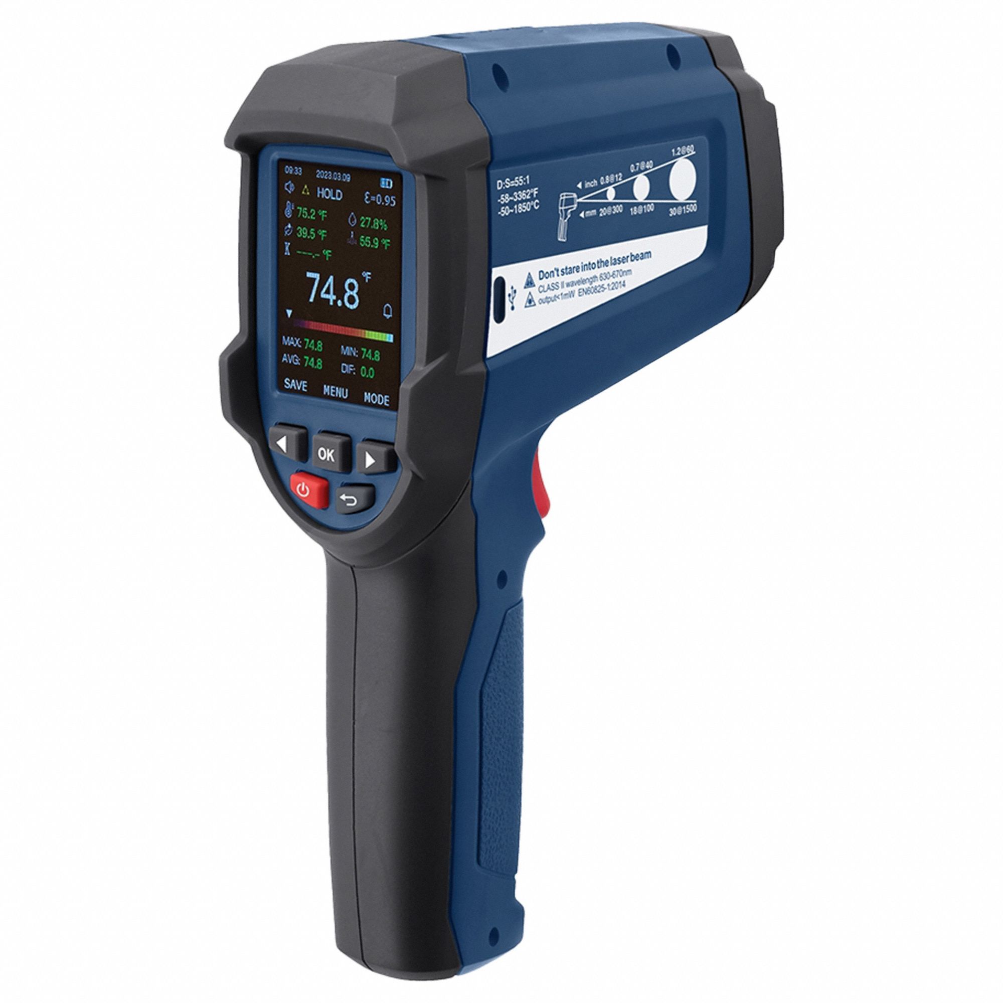 REED INSTRUMENTS, R2340-NIST, Included, Infrared Thermometer - 817GU6 ...