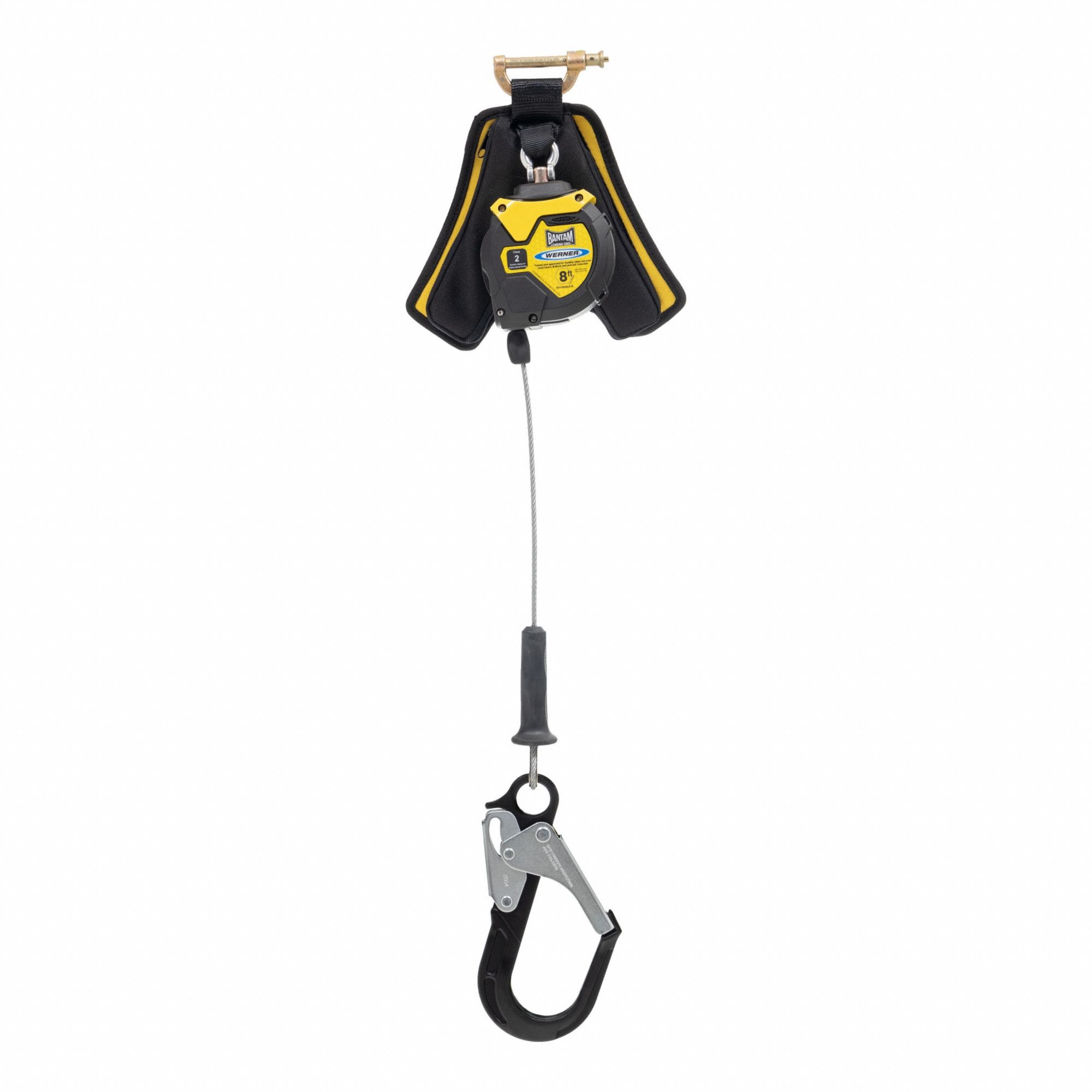 WERNER, 2 1/2 inAluminum Rebar Hook Anchor, Harness Steel Quick-Connect ...