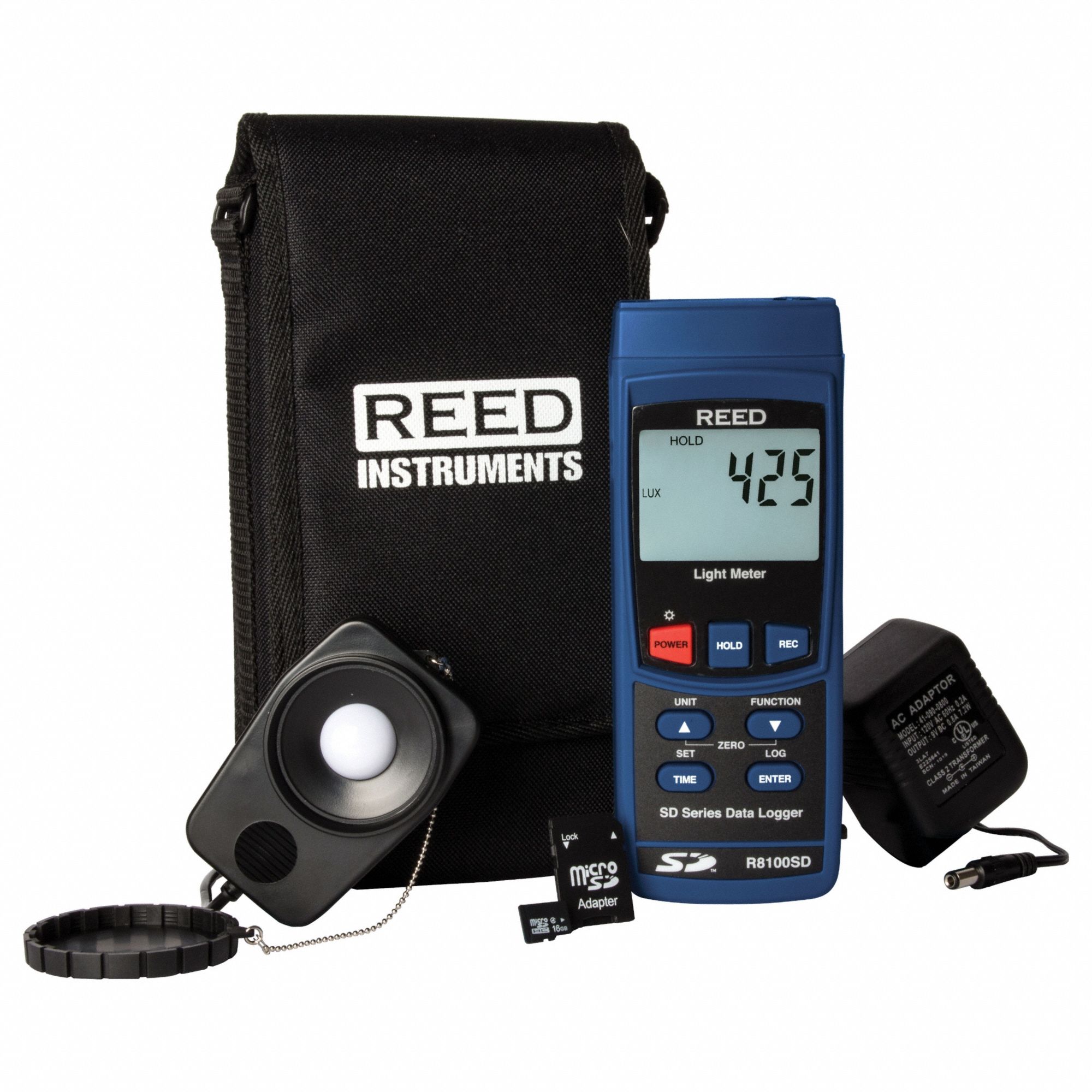 REED INSTRUMENTS, LCD, RS-232, Data Logging Light Meter - 817GX3 ...