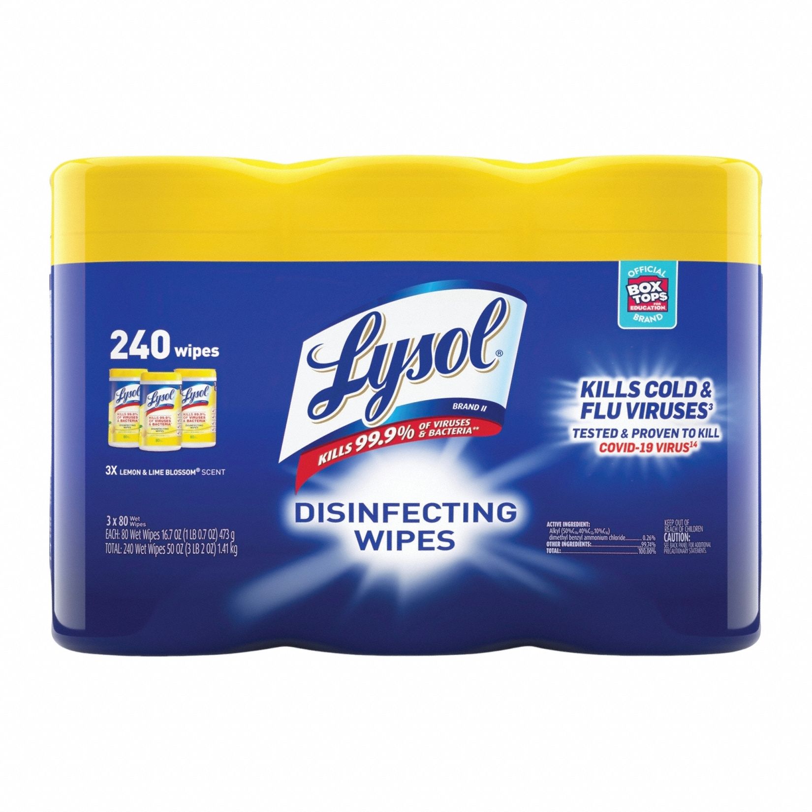 LYSOL, Canister, Ready to Use, Disinfecting Wipes - 1XEH7|REC 84251 ...