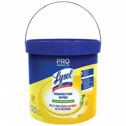 LYSOL, Bucket, 800 ct Container Size, Disinfecting Wipes - 796AM9|19200 ...