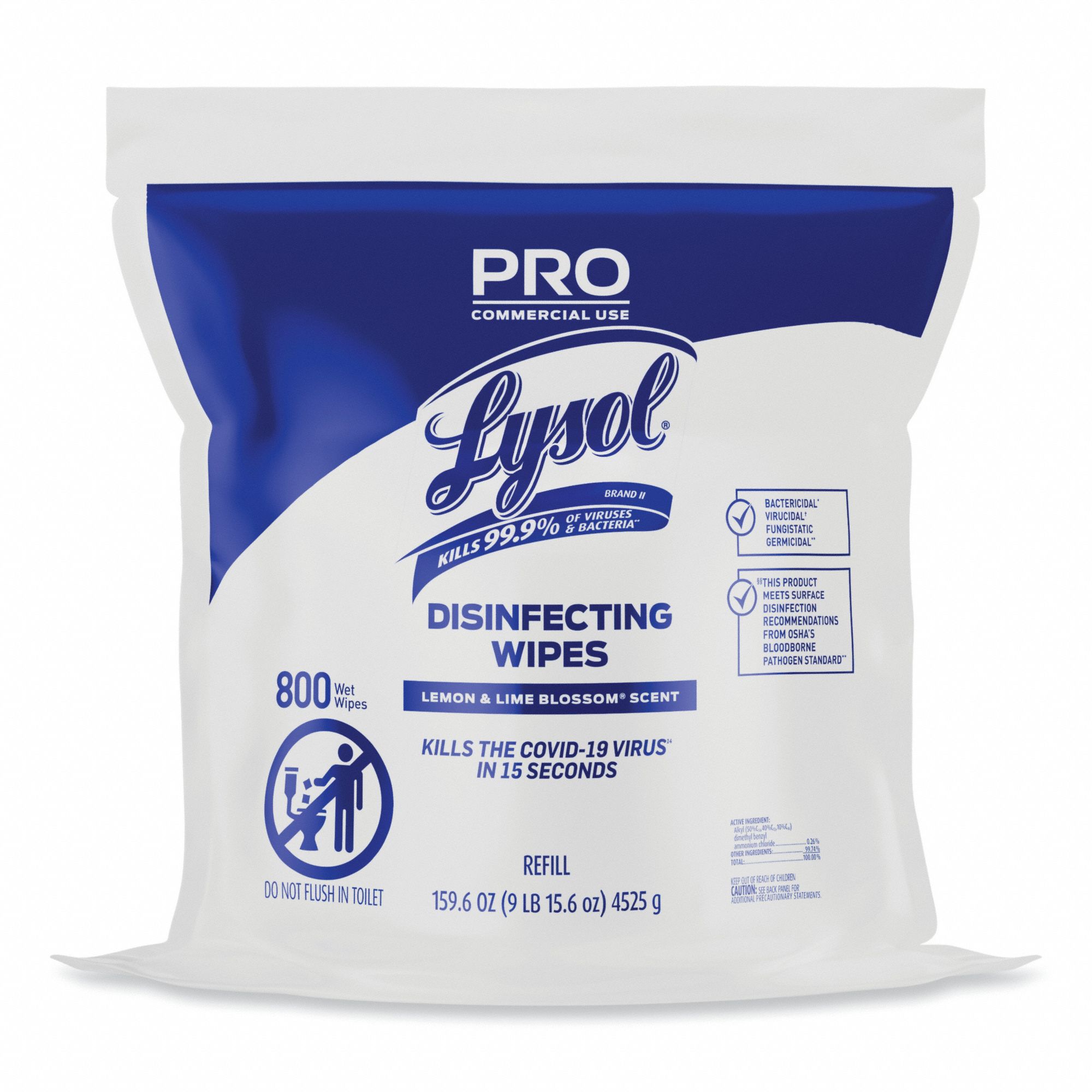 LYSOL, Bag, Ready to Use, Disinfecting Wipes - 796AN0|19200-99857 ...