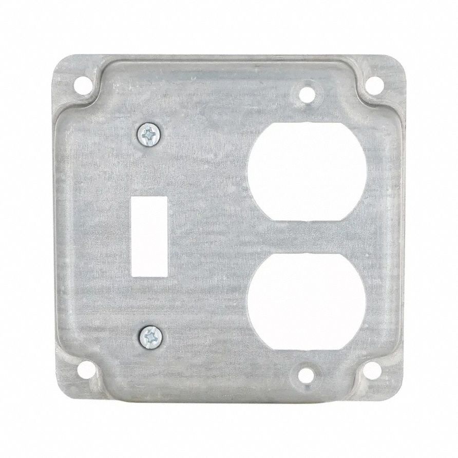 RACO, 2 Gangs, Crushed Corner, Electrical Box Cover - 5AA32|906C - Grainger