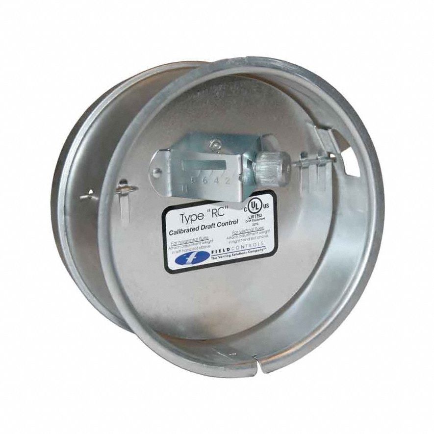 Oil, For 7 in_8 in_9 in Duct Dia, 7-9"dia SS Barometric Draft Control ...