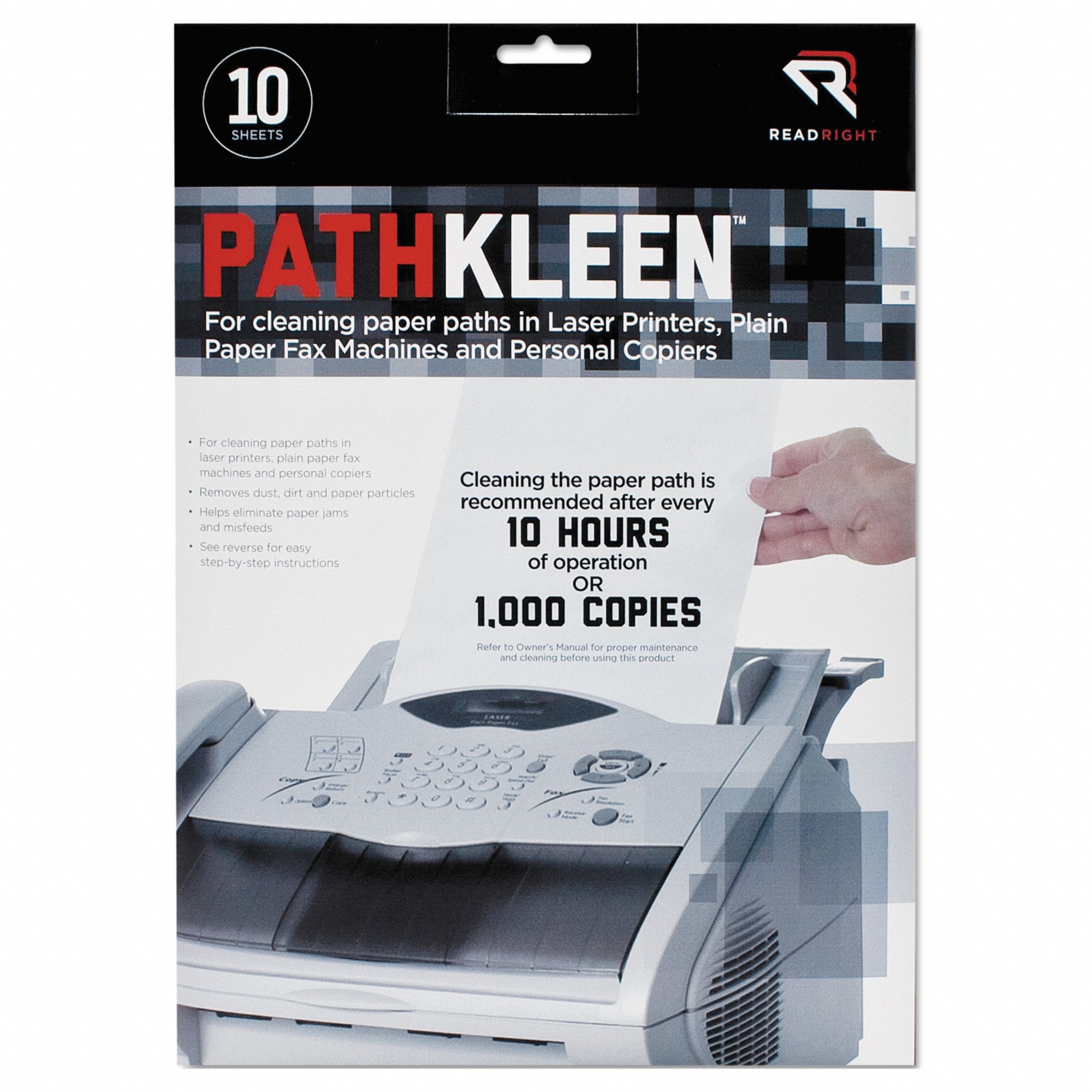 READ RIGHT, 8-1/2 x 11 in Sheet Size, 10, Cleaning Sheets - 23L227 ...