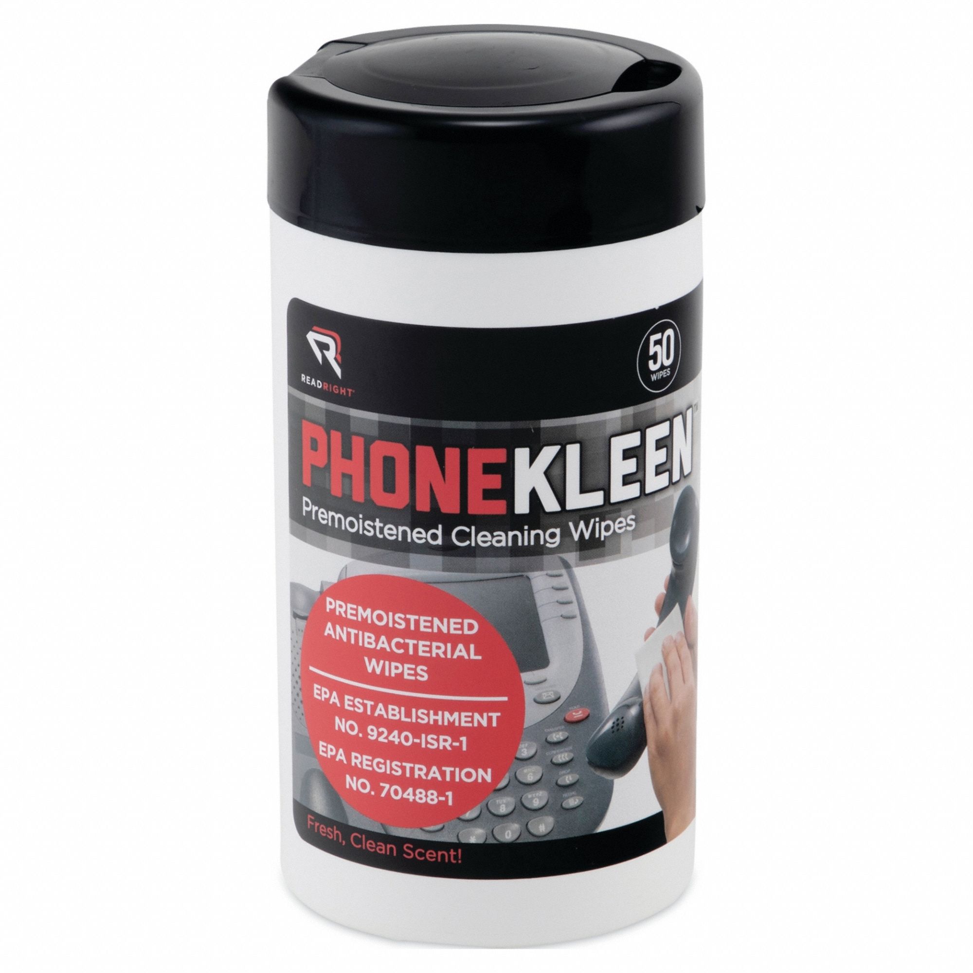 READ RIGHT, 6.625 x 5.376 in Sheet Size, Unscented, Disinfecting Phone ...