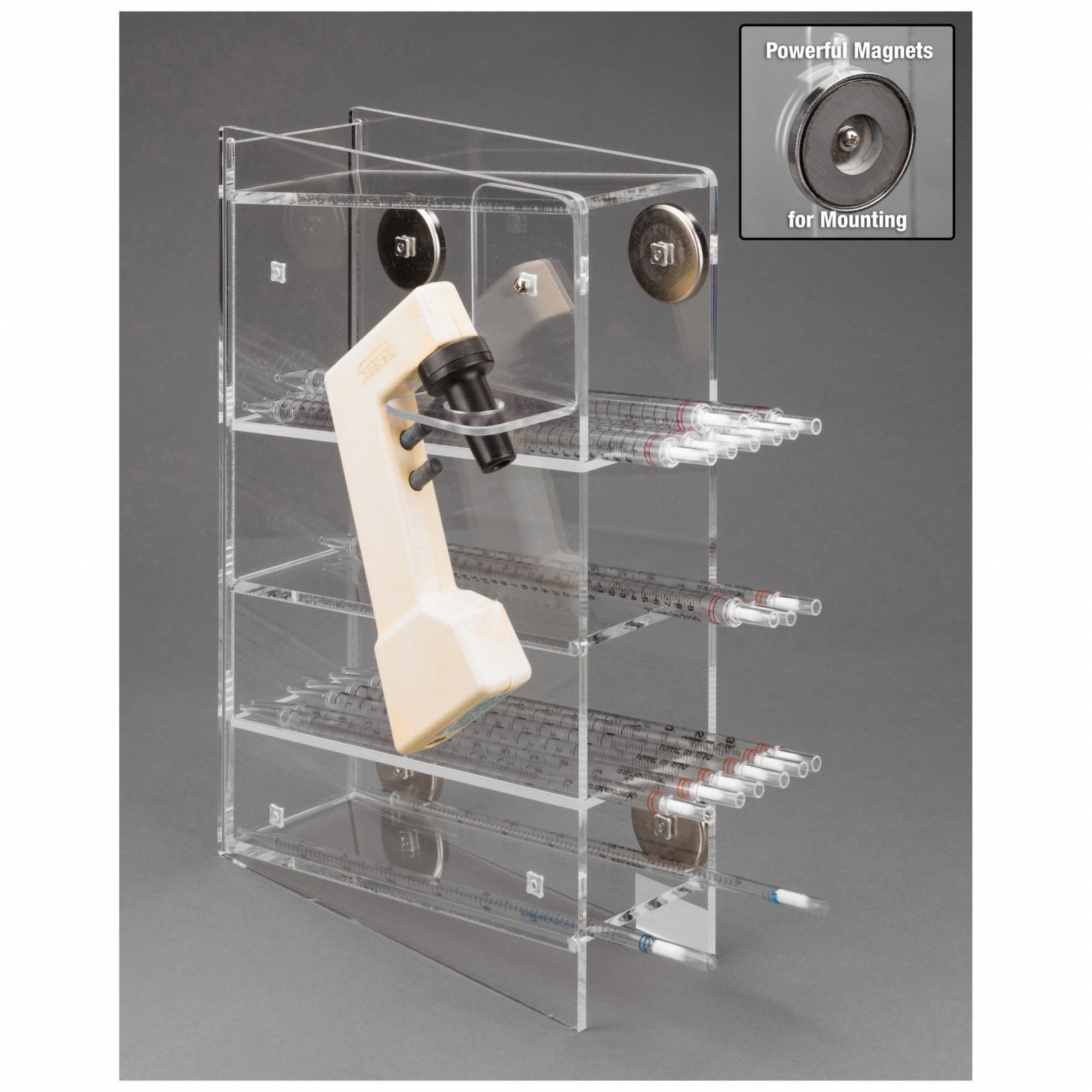 4 in Overall Wd, 16 in Overall Ht, Serological Pipette Holder - 798L82 ...