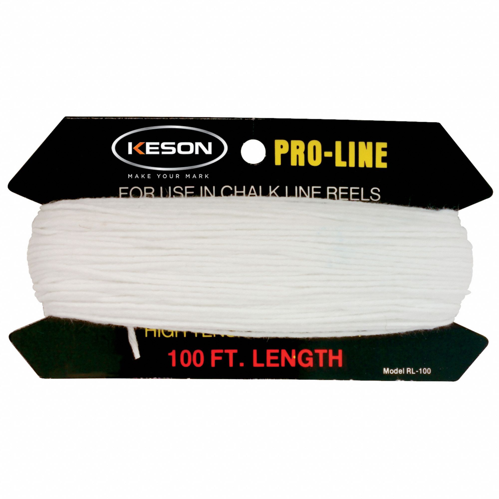 KESON, 100 ft Overall Lg, White, Replacement Chalk Line - 6XGL3|RL100 ...