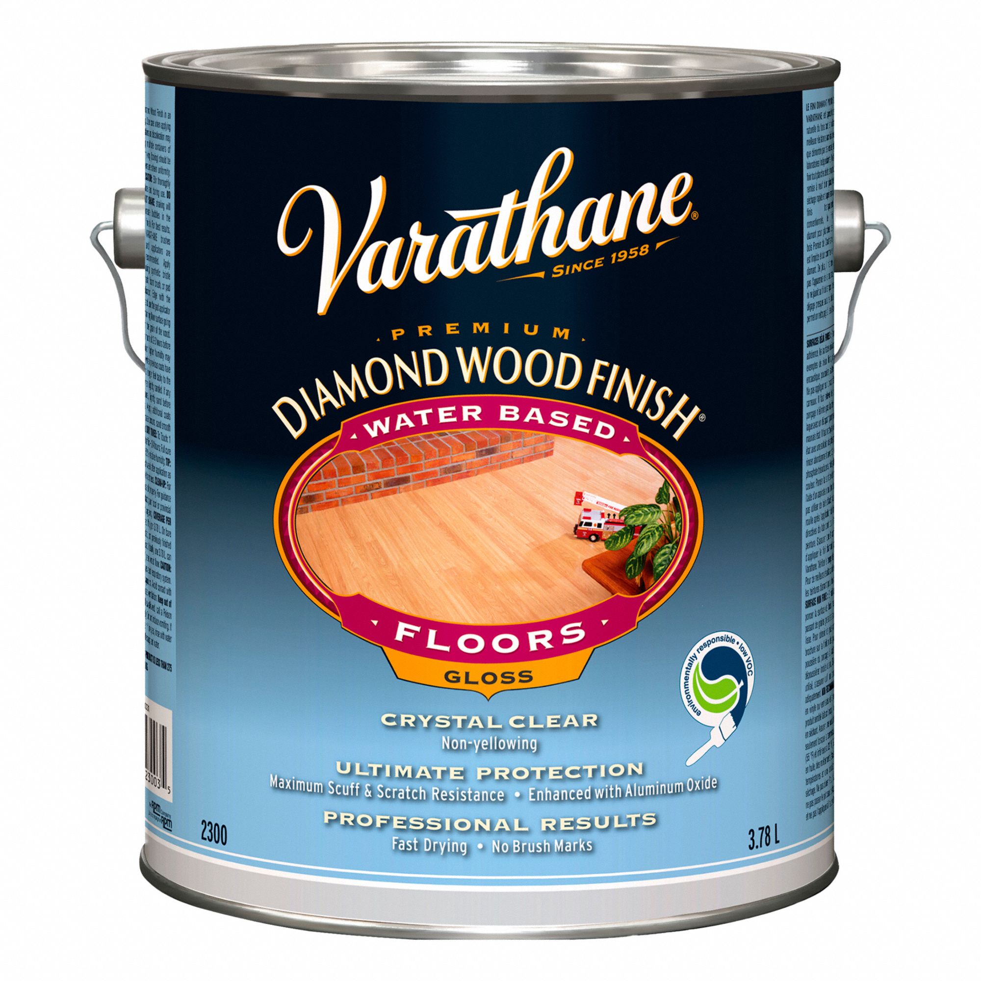 VARATHANE WOOD FINISH FLOOR,CLEAR GLOSS,3.78 L - 3054 - RLMY230031 ...
