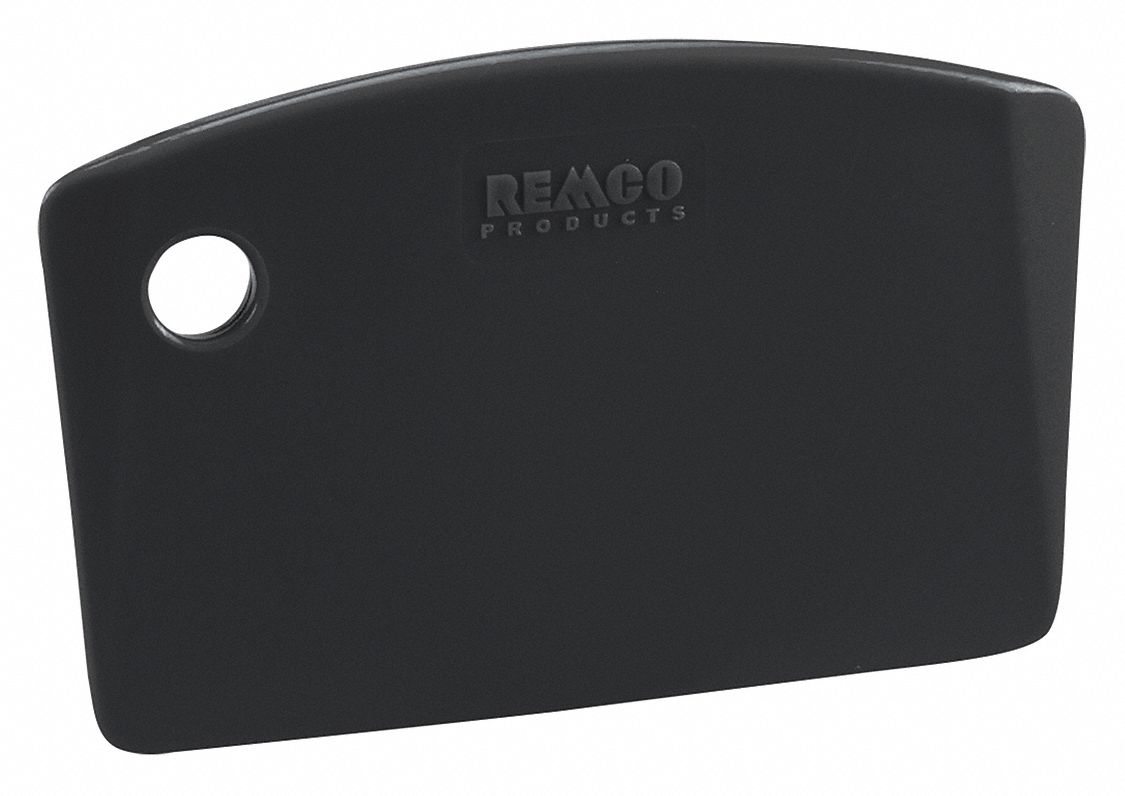 REMCO BENCH SCRAPER W HANG HOLE, BLACK, 3 3/8 X 5 1/4 IN, POLYPROPYLENE ...