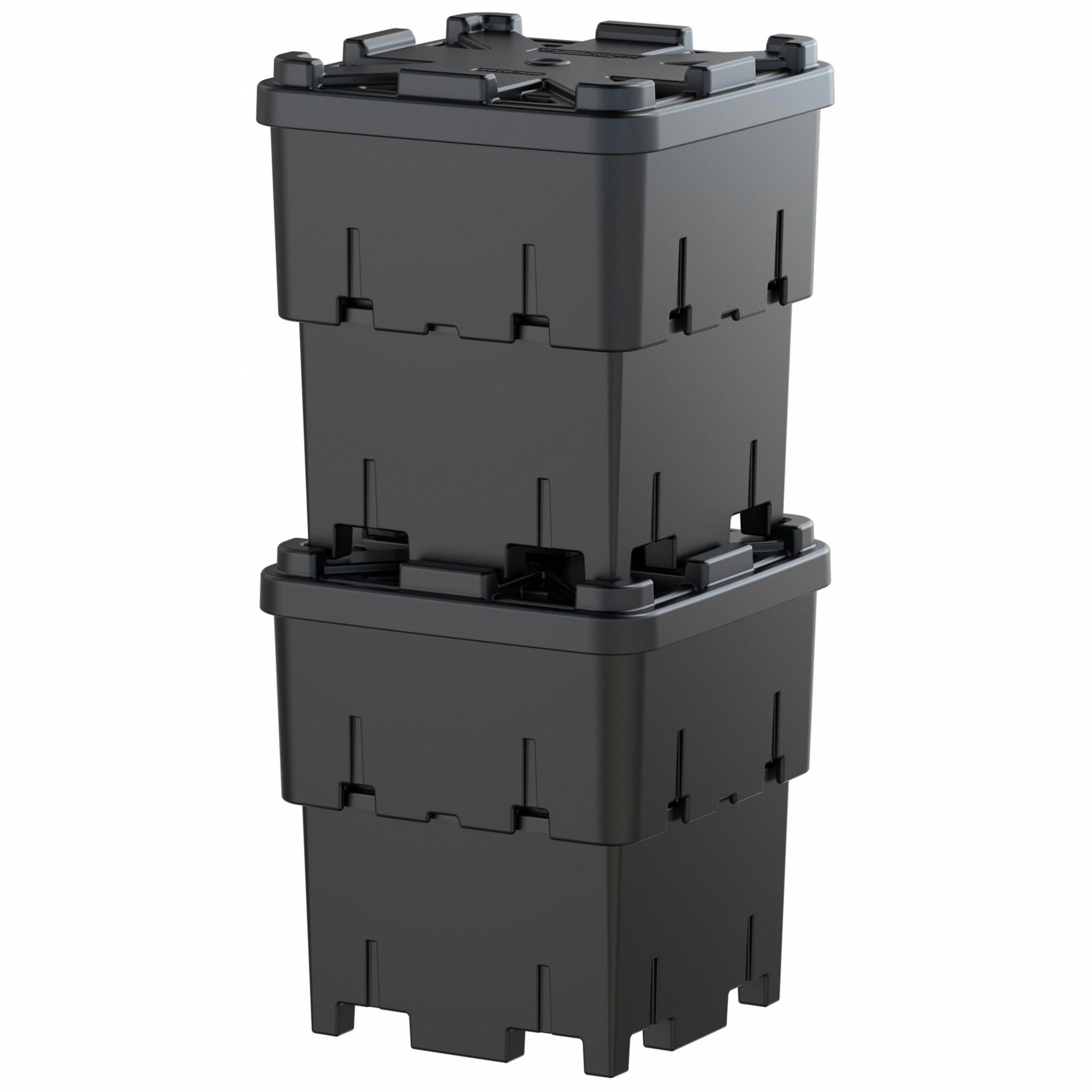 R&B WIRE PRODUCTS INC. Stackable Bulk Containers with Lids - 797U25 ...
