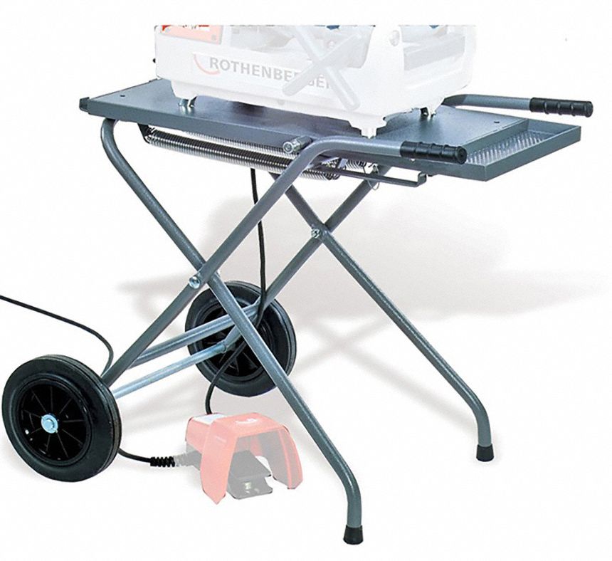 ROTHENBERGER FOLDING WHEELED STAND, 6 IN RUBBER WHEEL, FOR 2SE/50R PIPE ...