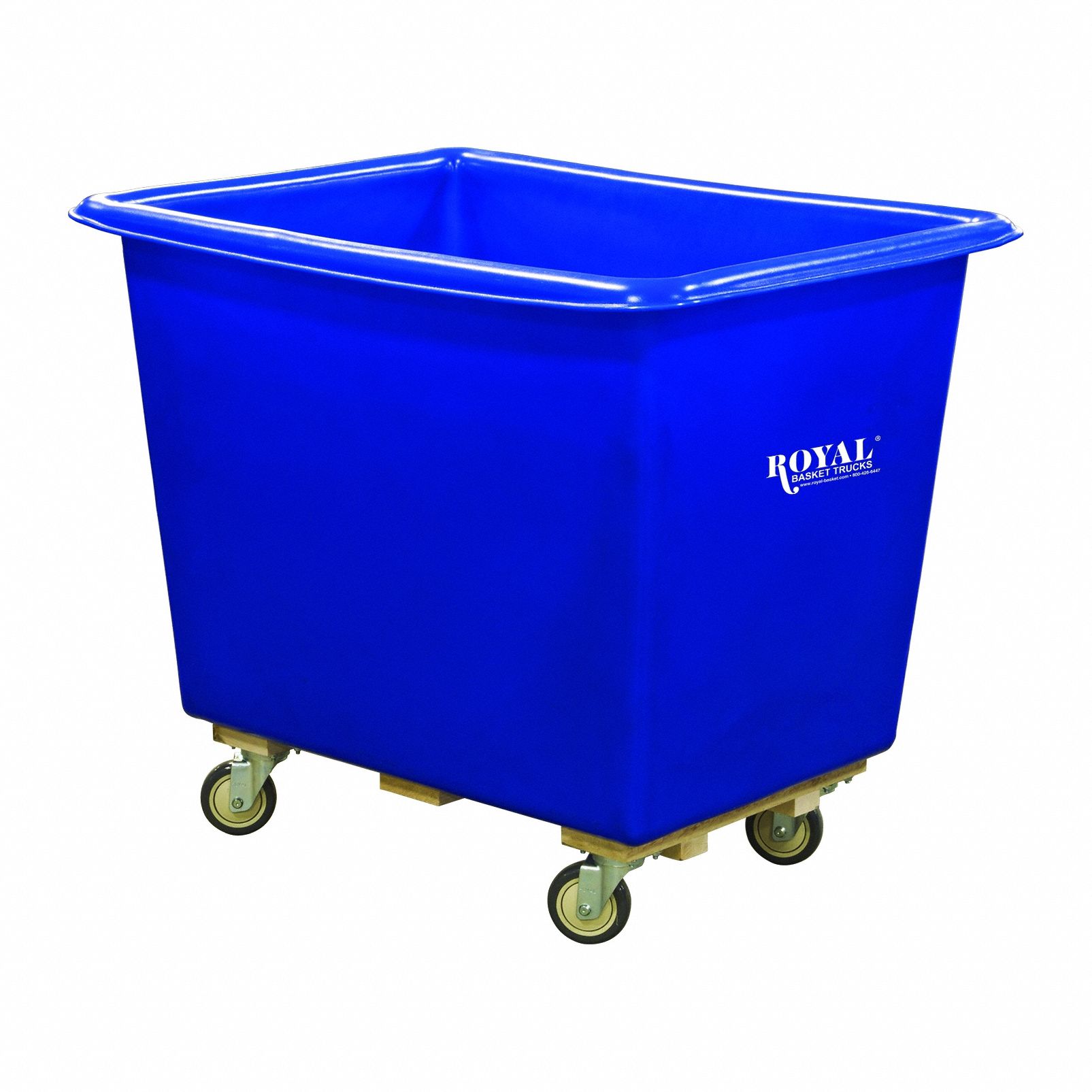 ROYAL BASKET TRUCKS, Blue, (2) Rigid/(2) Swivel, Cube Truck - 824GE7 ...