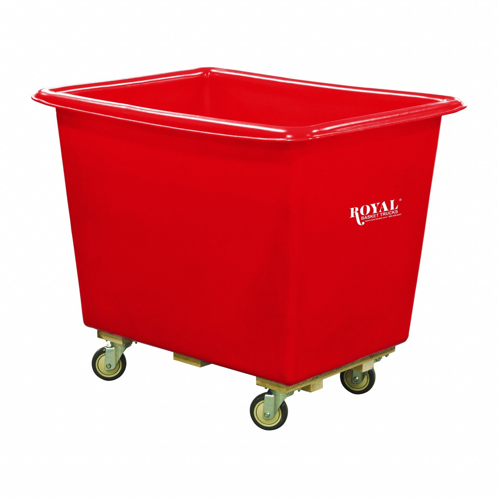 ROYAL BASKET TRUCKS, Red, (2) Rigid/(2) Swivel, Cube Truck - 824GE2|G12 ...