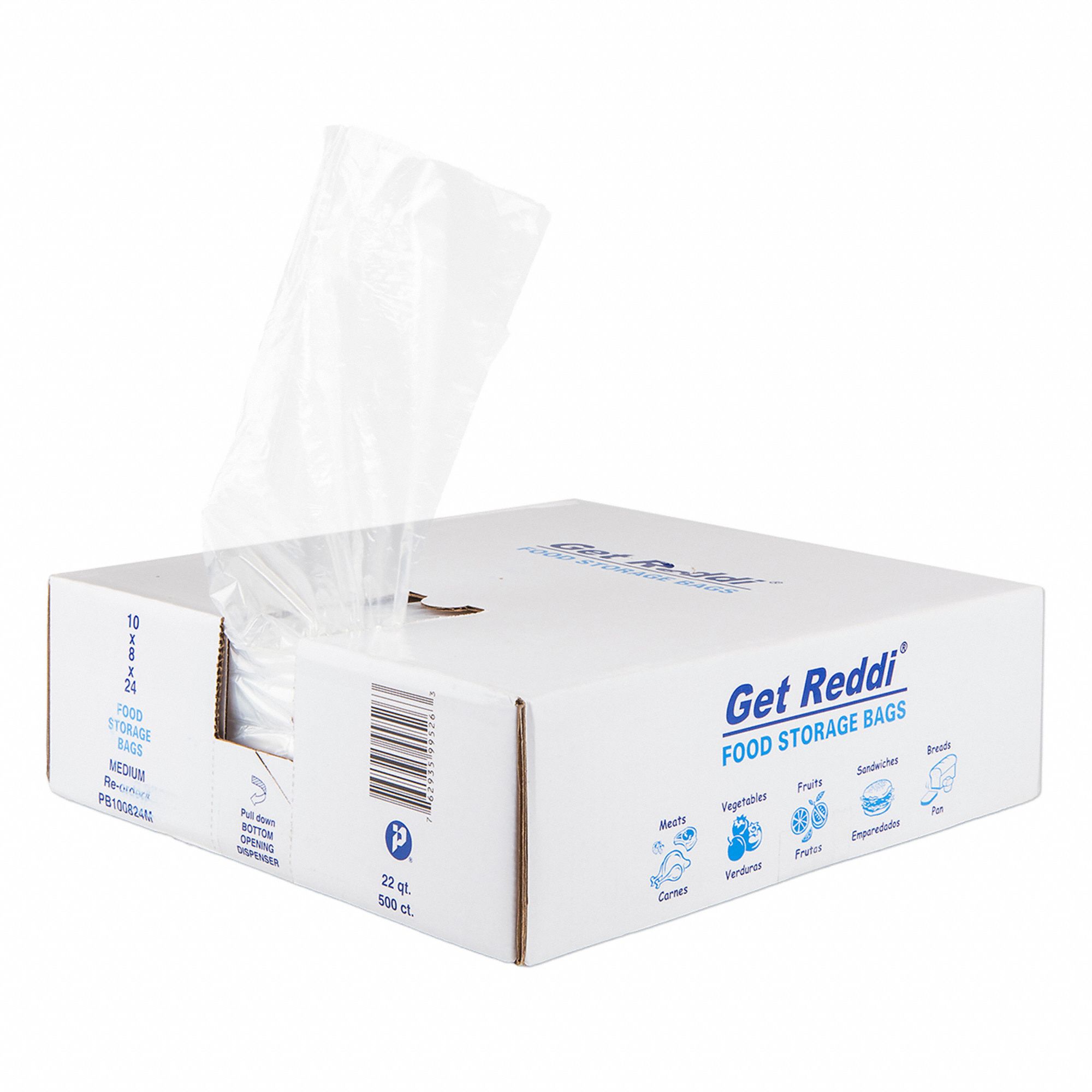 GET REDDI BAG,POLY ROLL OF 500,10X4X22,15LB - Trash Bags - RSN302015 ...