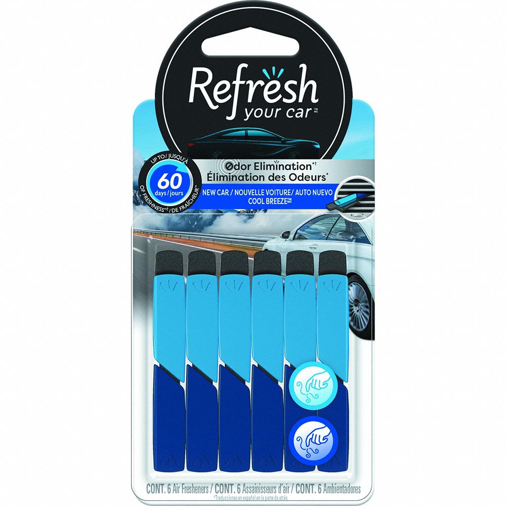 REFRESH, Cool Breeze/New Car, Blue/White, Air Freshener - 52JM18|RVS302 ...