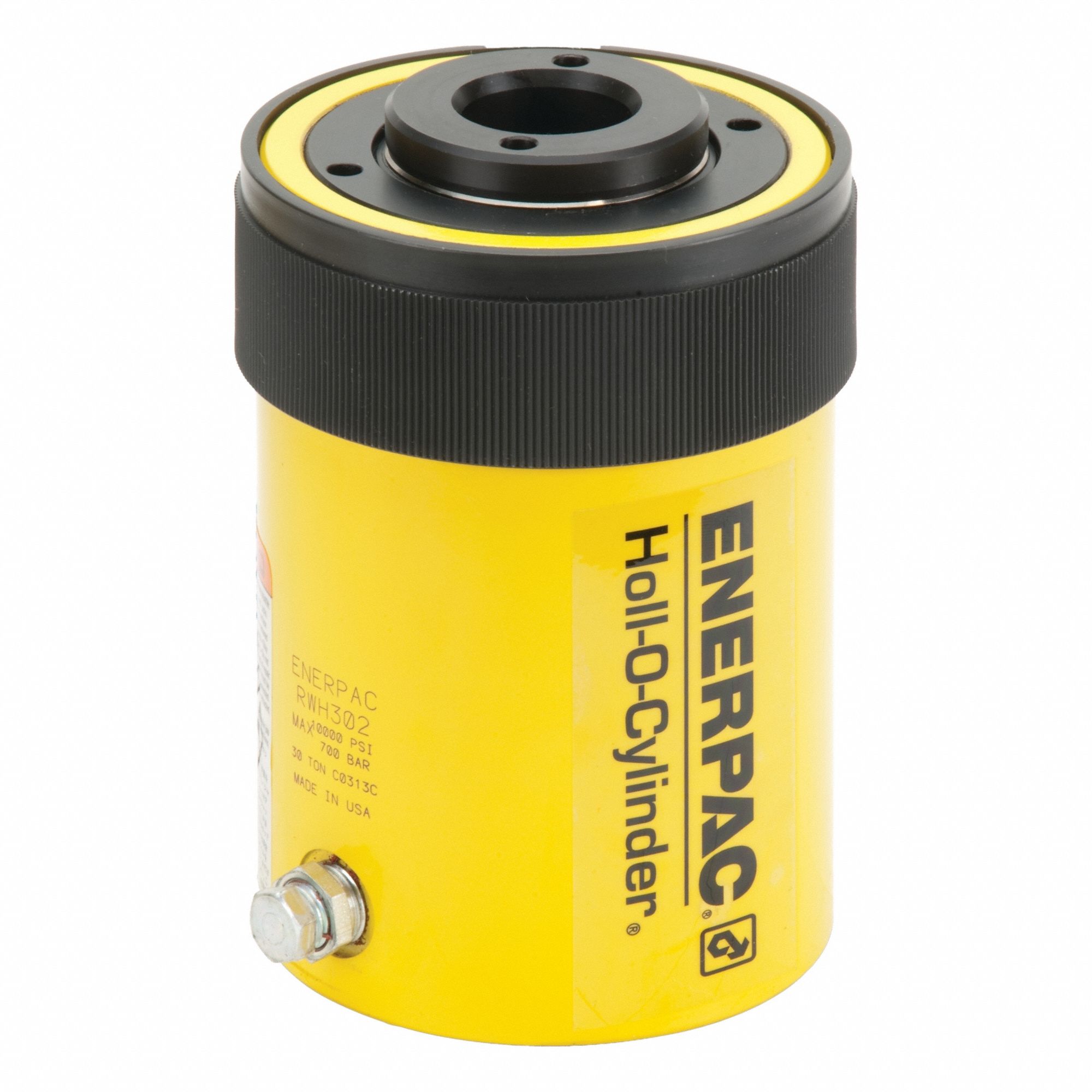 ENERPAC, 23,500 lb Nominal Capacity, 2 in Nominal Stroke Lg, Hollow ...