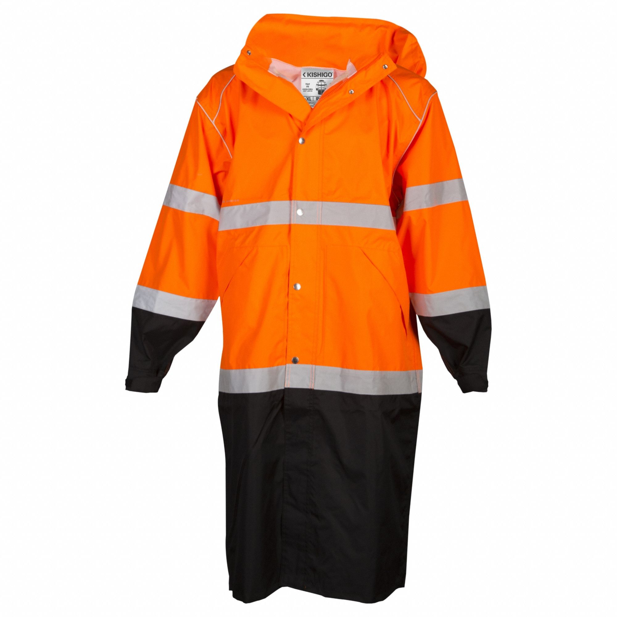 KISHIGO, Horizontal, ANSI Class 3, Rain Coat - 806GR1|RWJ109-L-XL ...