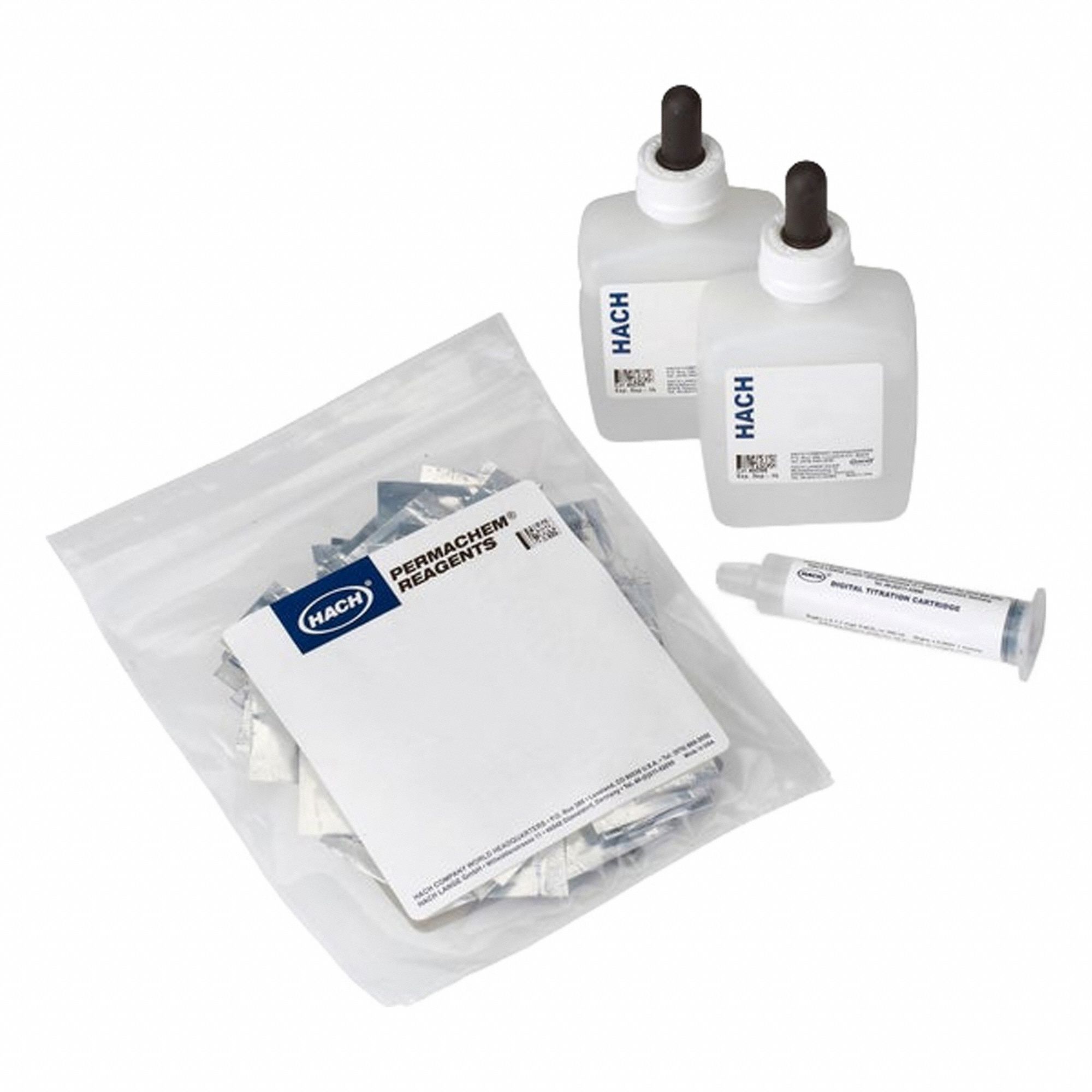 HACH, 100 to 4,000 mg/L CaCO₃, 2447500, Hardness Calcium Reagent Set ...