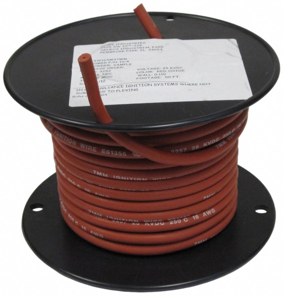 ROWE, 16 AWG Conductor Size, 1 Conductors, Ignition Wire - 832M62 ...