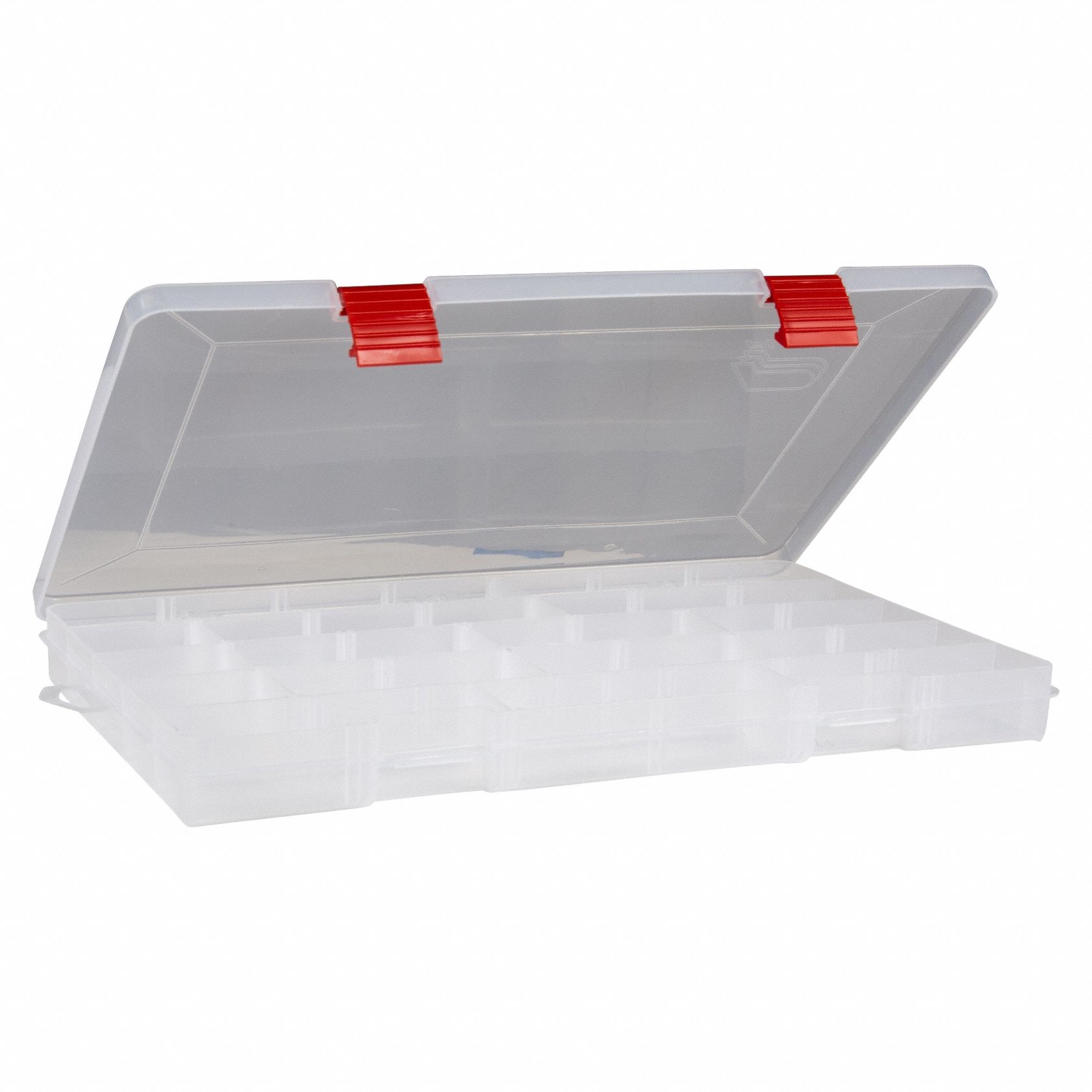 PLANO MOLDING, 14 in x 9 in x 2 in, Clear, Compartment Box - 817T16 ...
