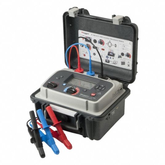 MEGGER, Test Volt 5,000V DC, 0.01 nA Min AC Current Measured ...