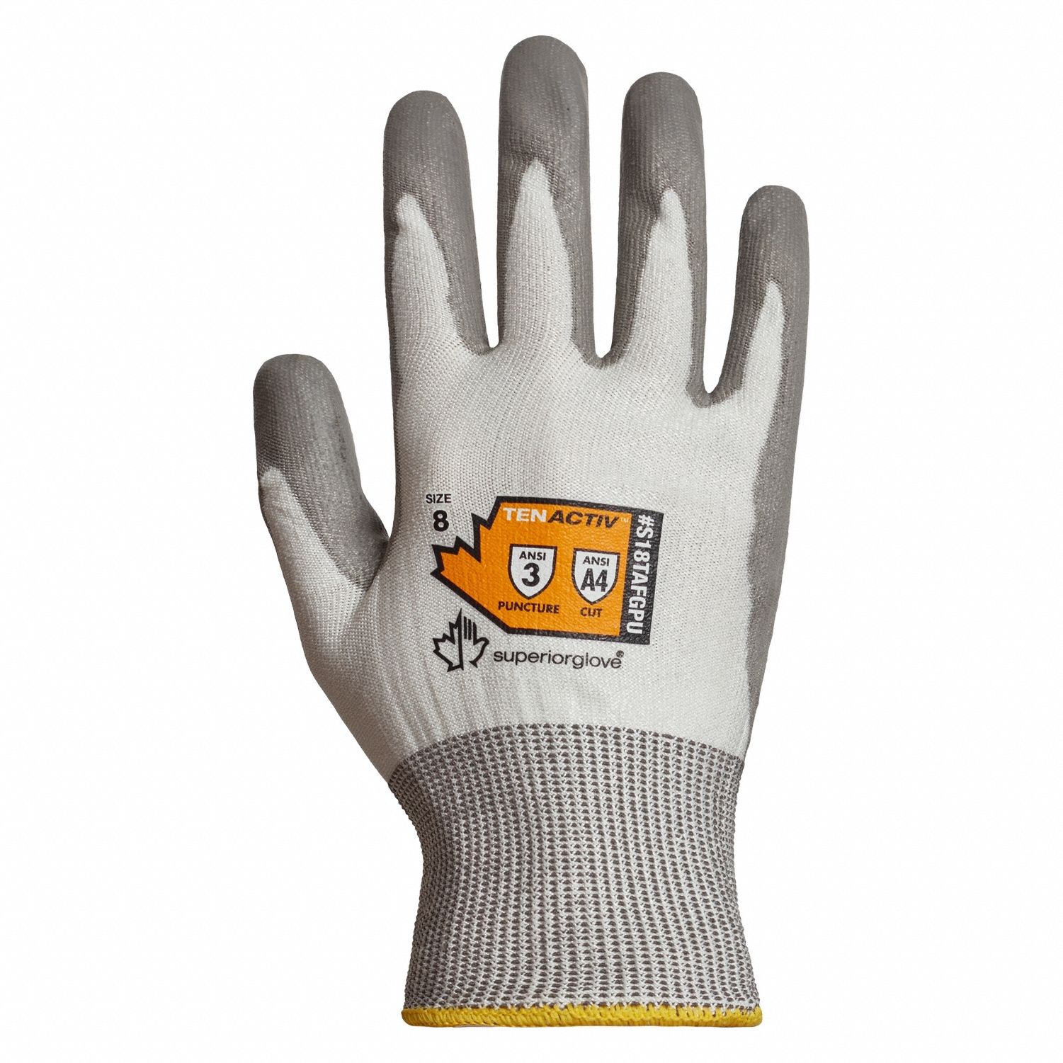 SUPERIOR GLOVE, XS ( 6 ), ANSI Cut Level A4, Knit Gloves - 55NC51|S18TAFGPU-6 - Grainger