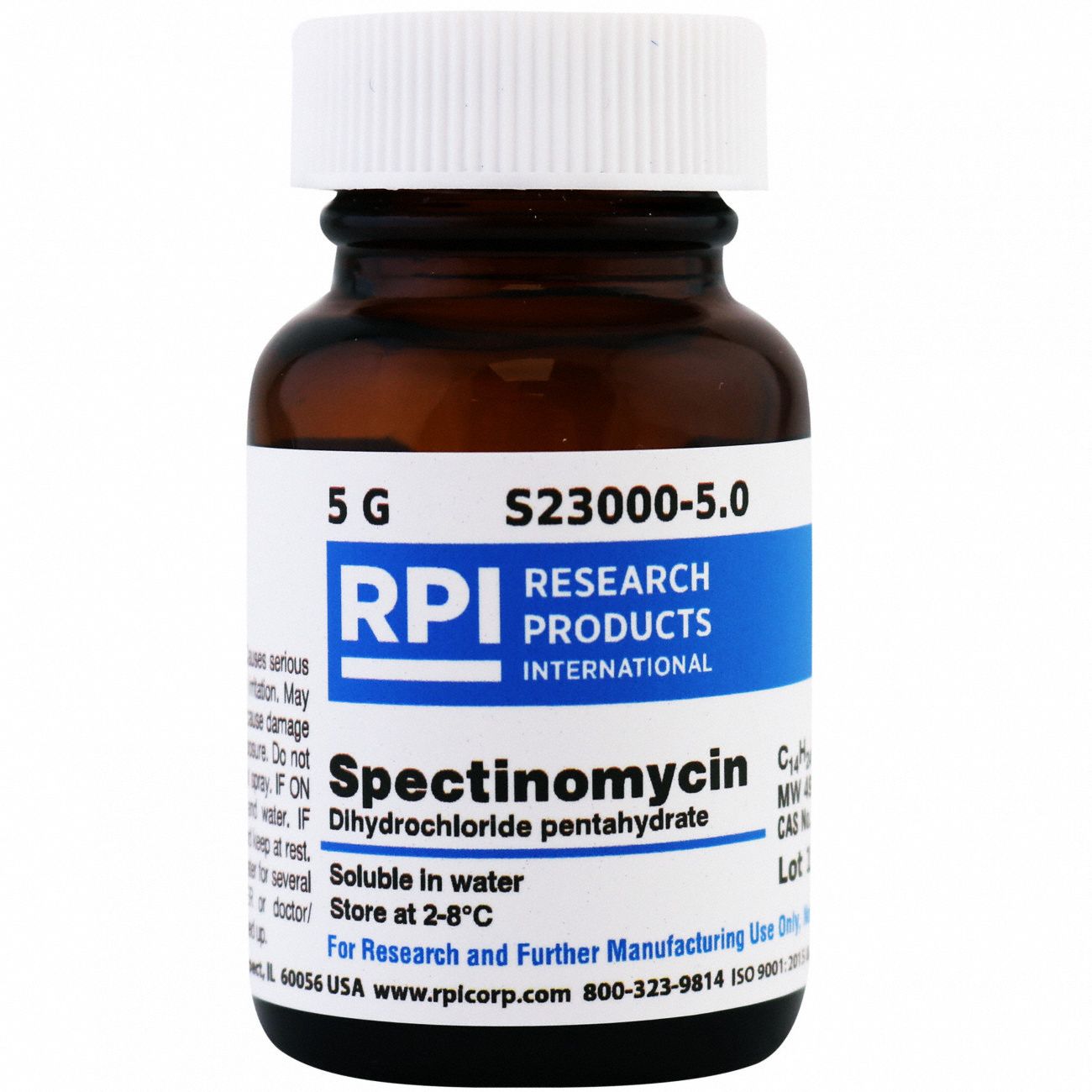 5 g, 22189-32-8, Spectinomycin - 30UA48|S23000-5.0 - Grainger