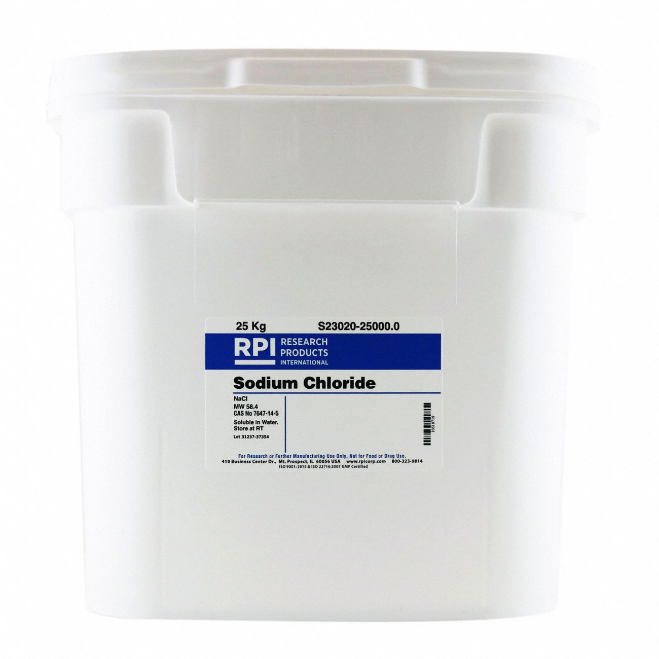 USP, 5 kg, Sodium Chloride - 31GD62|S23020-25000.0 - Grainger