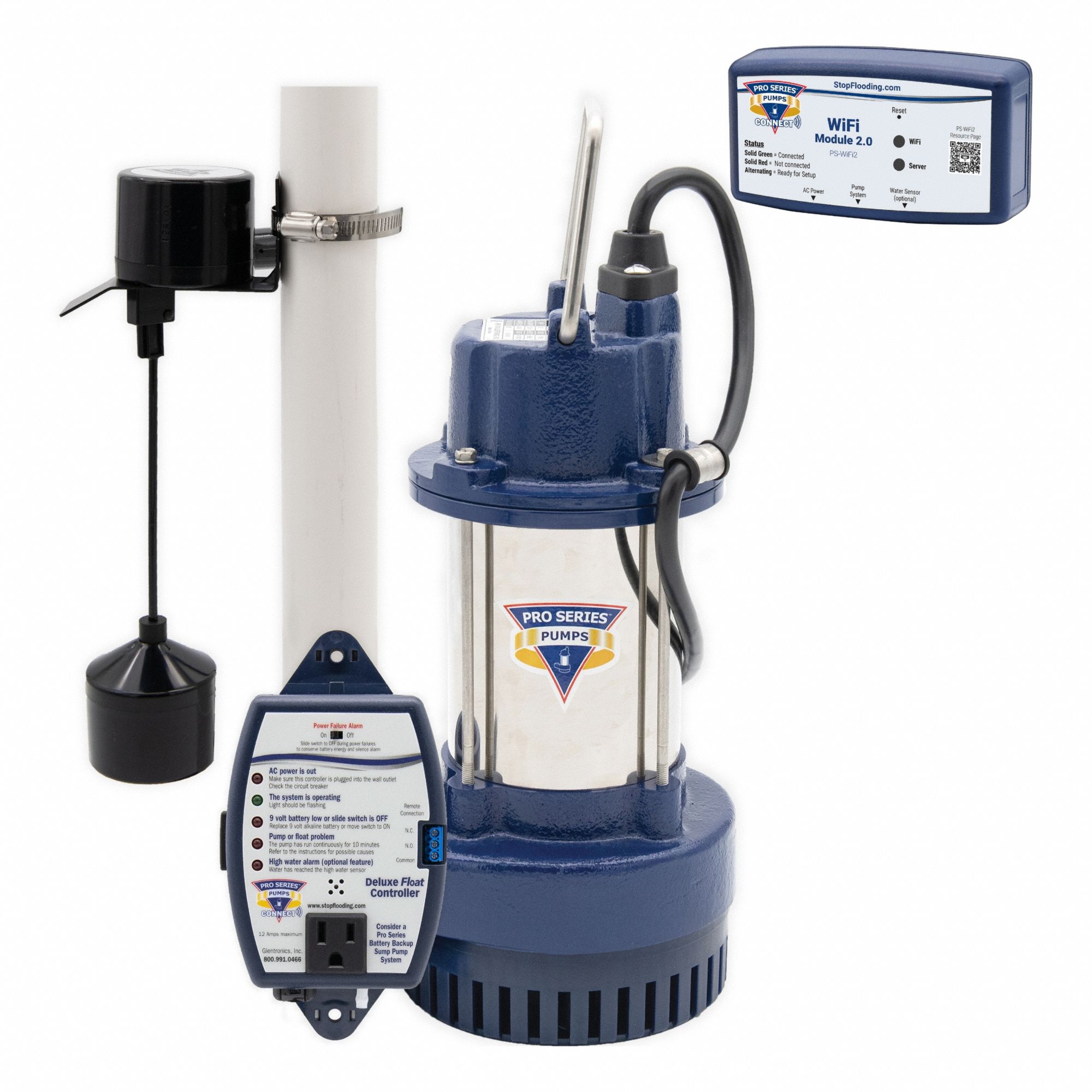 PRO SERIES PUMPS, 1/2 hp, 115V AC, Submersible Sump Pump - 858XK2|S3050 ...