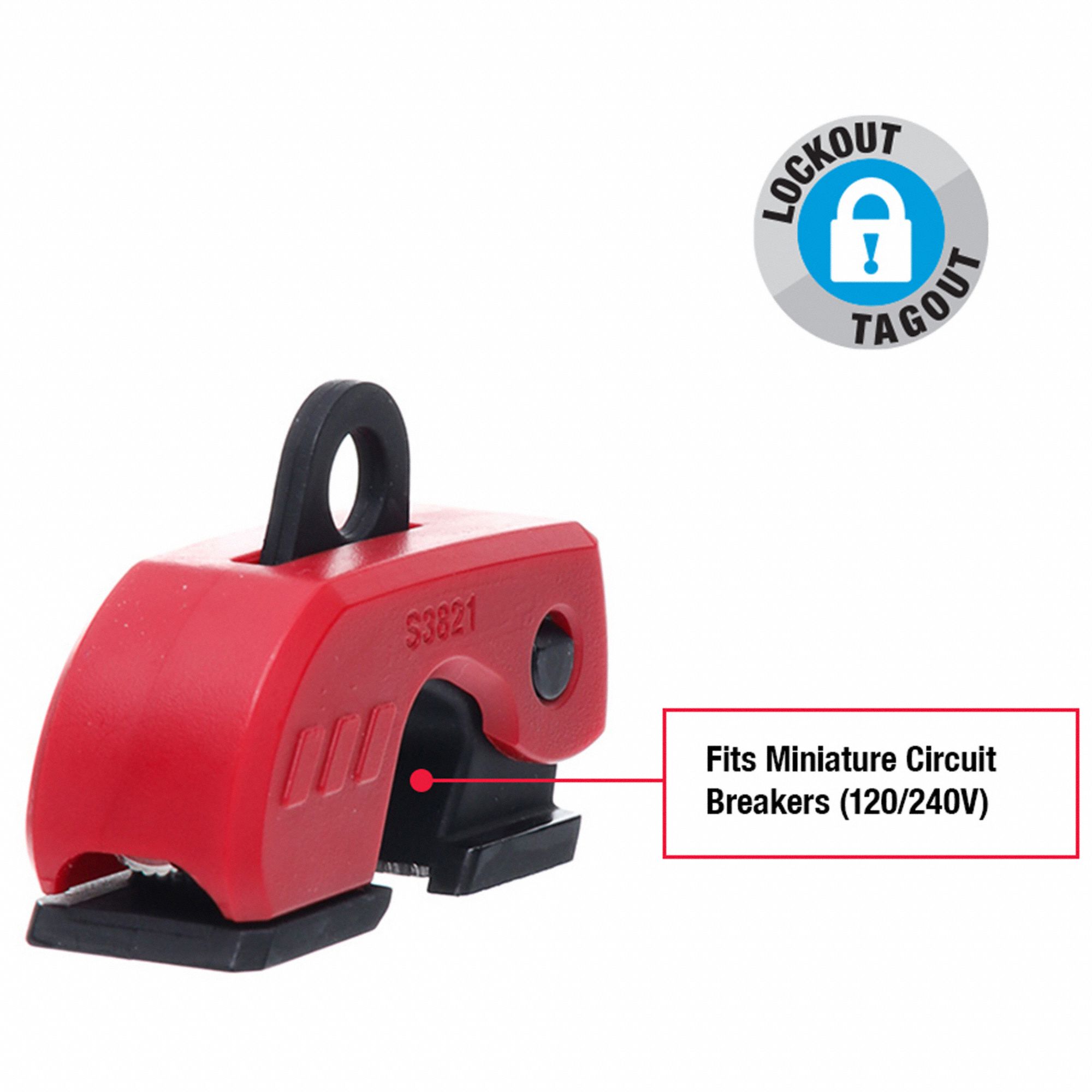 MASTER LOCK Circuit Breaker Lockout: Clamp-On, For 120/240V AC Volt ...