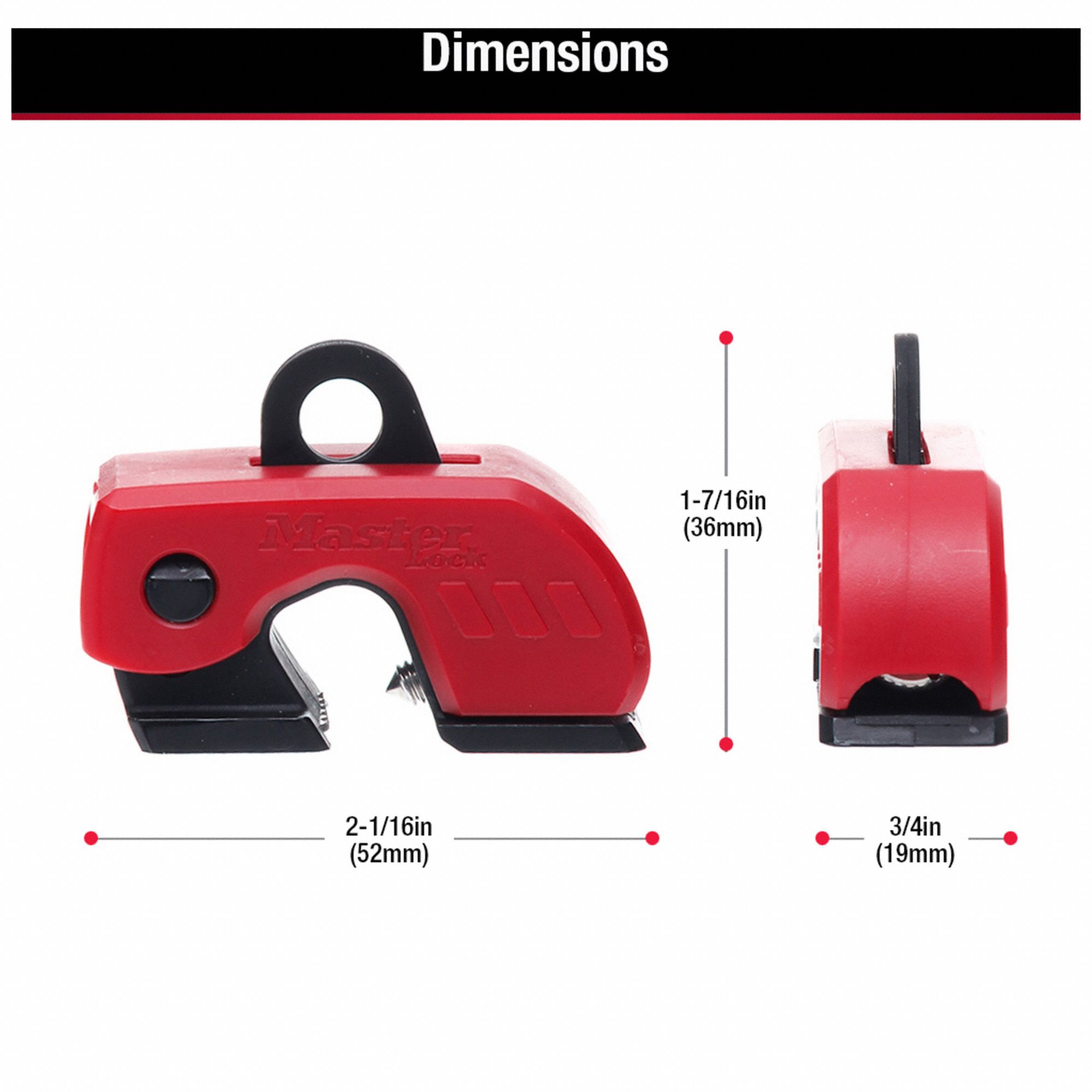 MASTER LOCK Circuit Breaker Lockout: Clamp-On, For 120/240V AC Volt ...