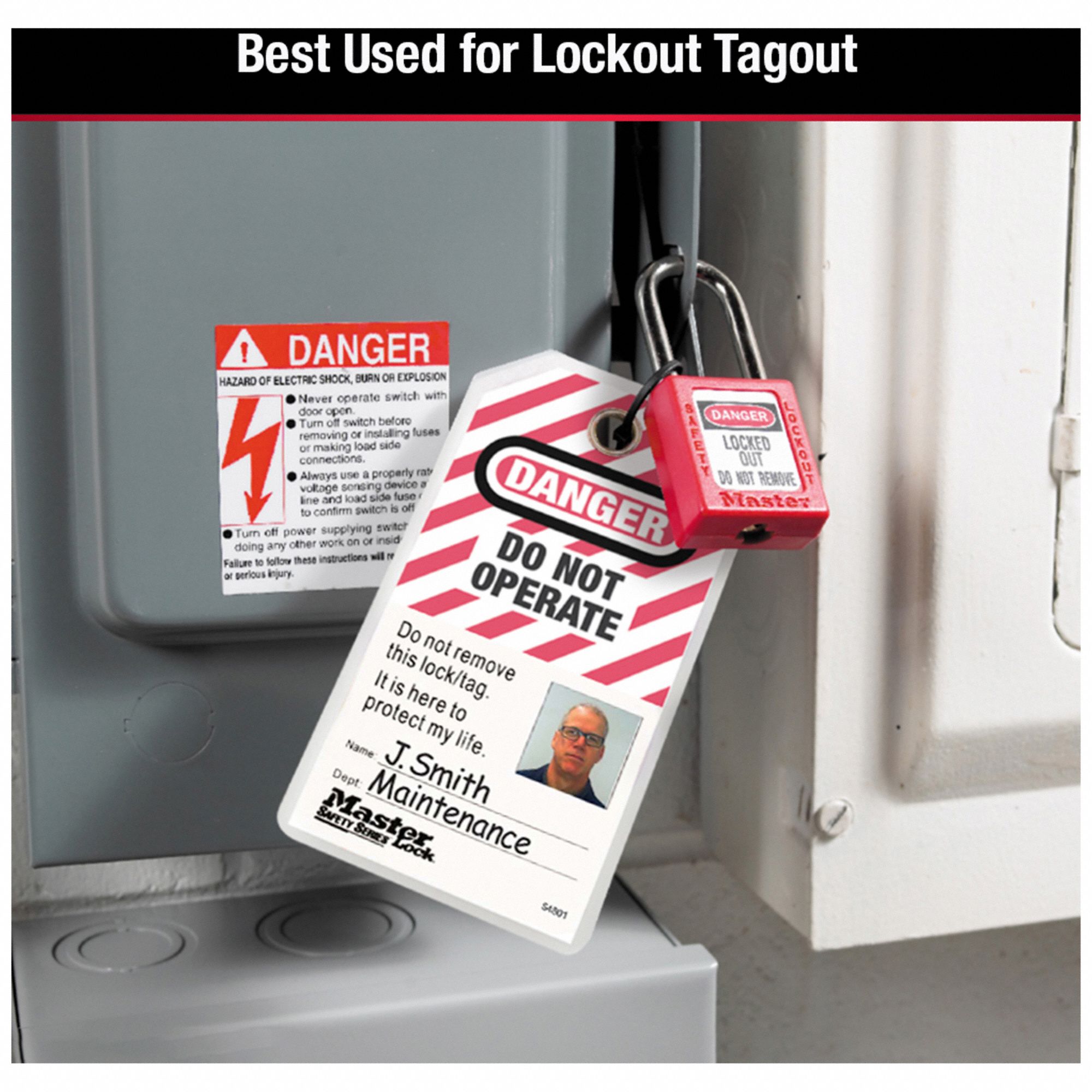 MASTER LOCK Self-Laminating Photo ID Danger Tags: Danger, Do Not ...