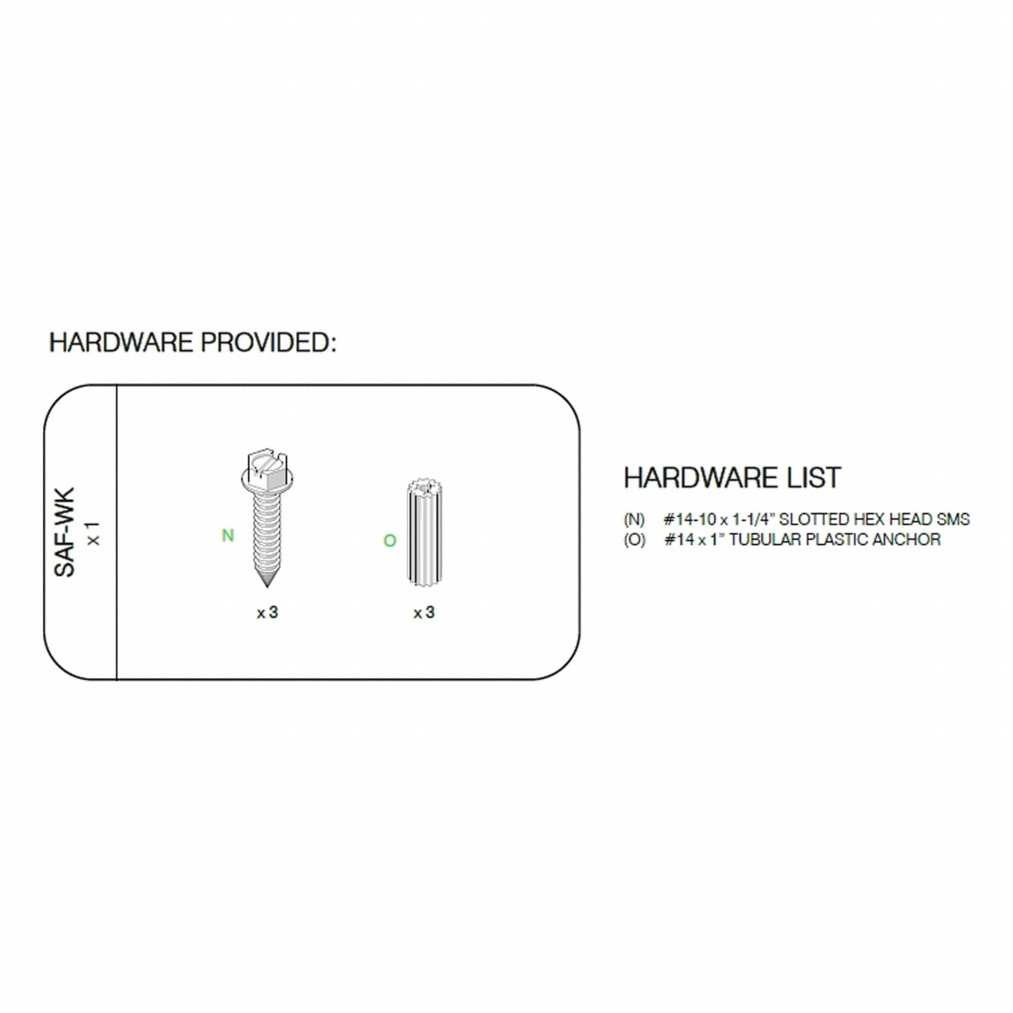 Wall Kit, Unfinished, Wall Kit - 848R77|SAF-WK - Grainger