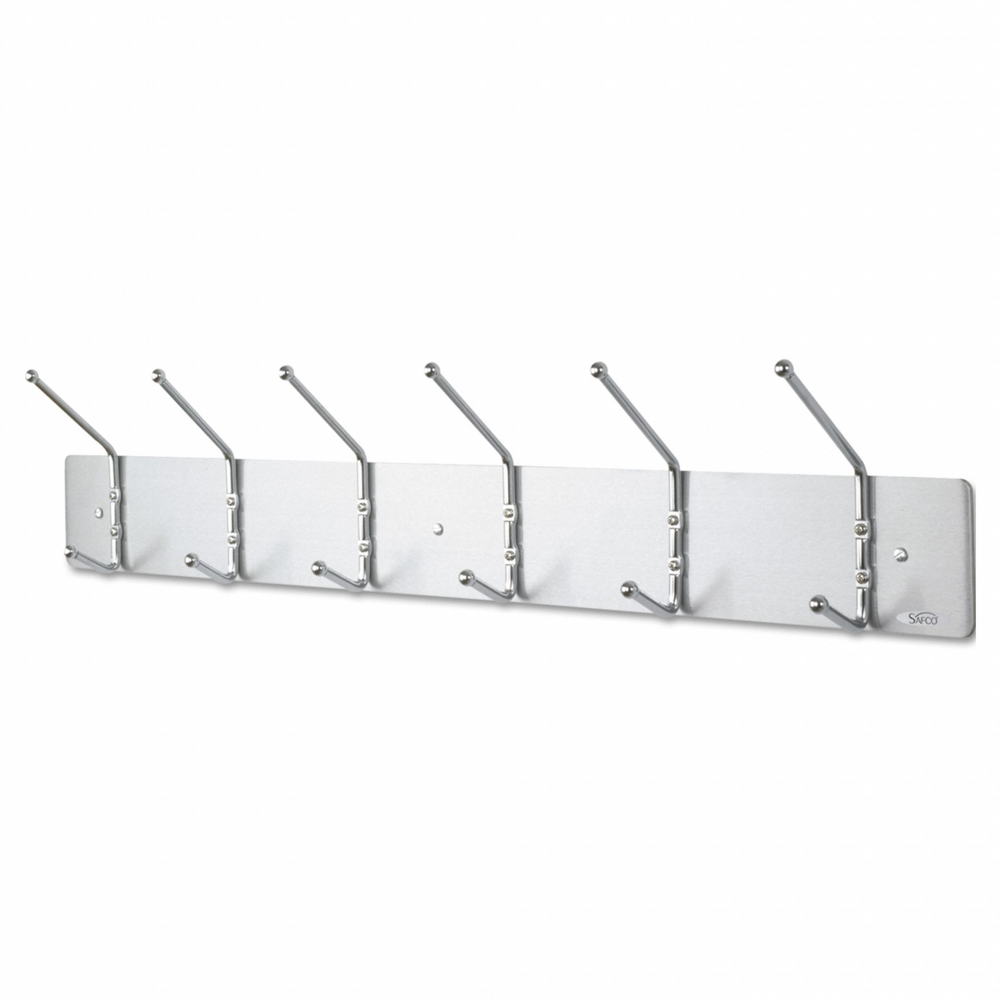 SAFCO, 4162, Metal Wall Rack,6 Ball-Tipped Double-Ho - 692P32|4162 ...