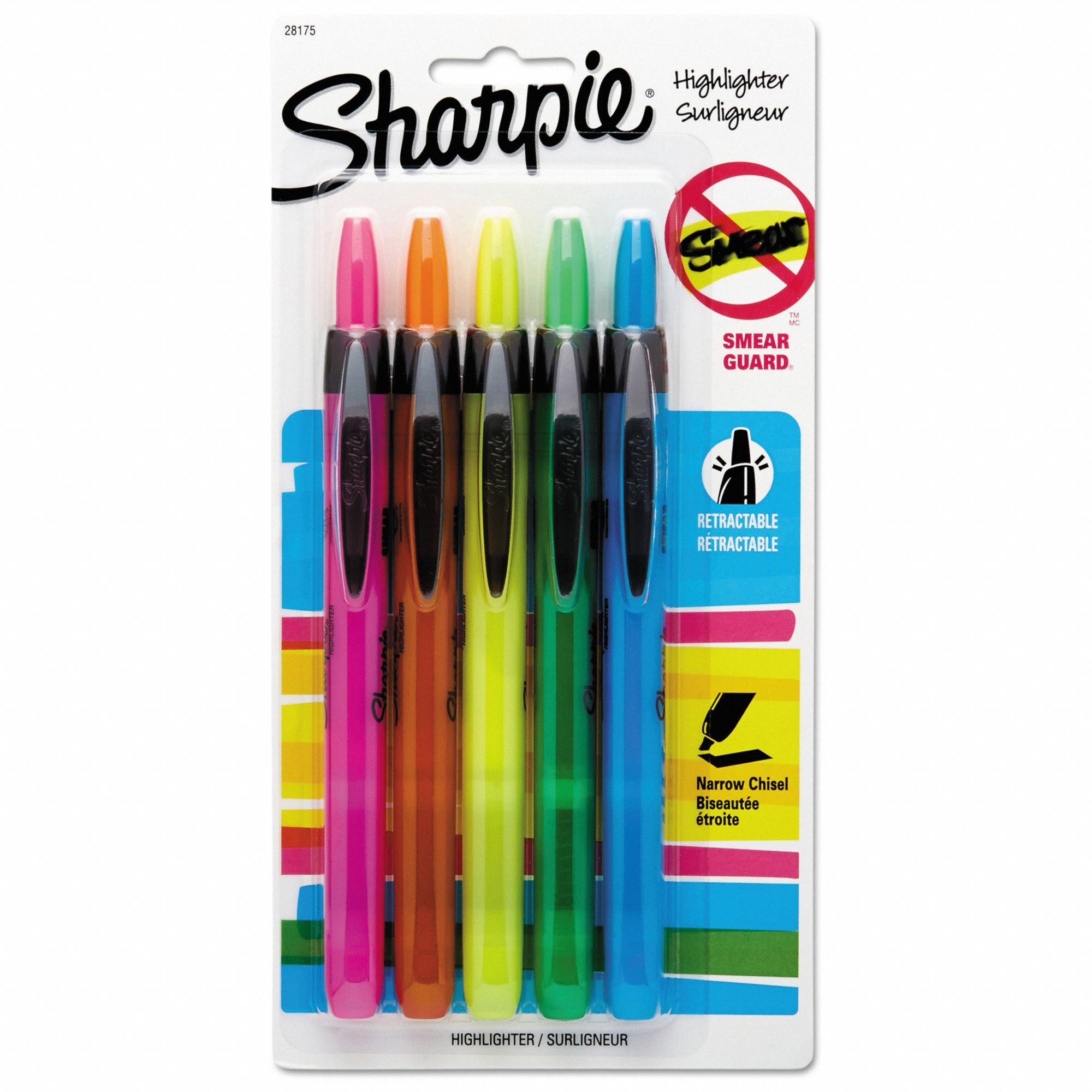 SHARPIE, Fluorescent Green/Fluorescent Pink/Fluorescent Yellow/Orange ...