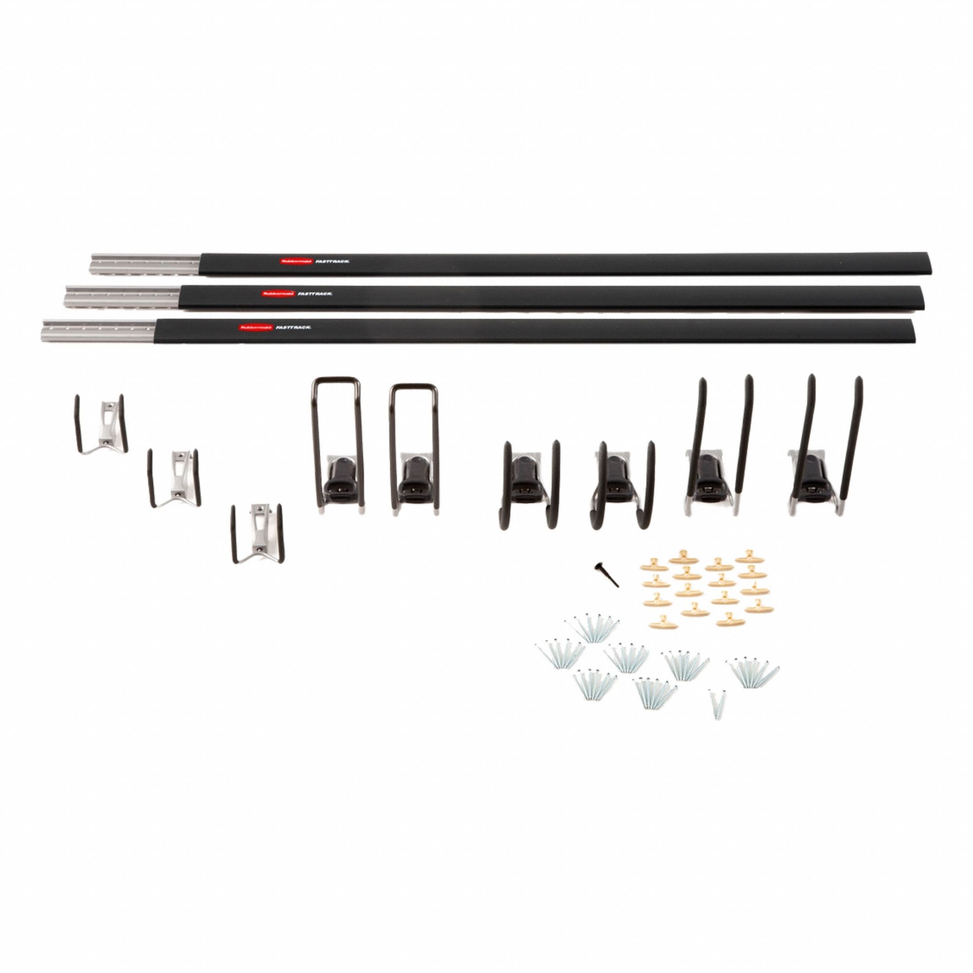 FASTTRACK, Garage Kit, 12 Pieces, Wall-Mount Track System Kit - 841XM9 ...