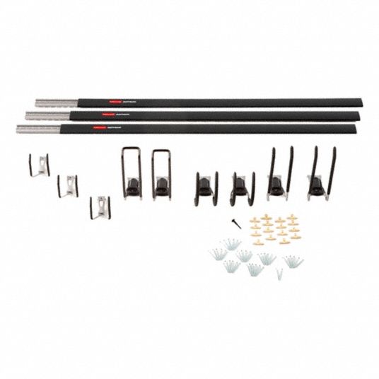 FASTTRACK, Garage Kit, 12 Pieces, Wall-Mount Track System Kit - 841XM9 ...