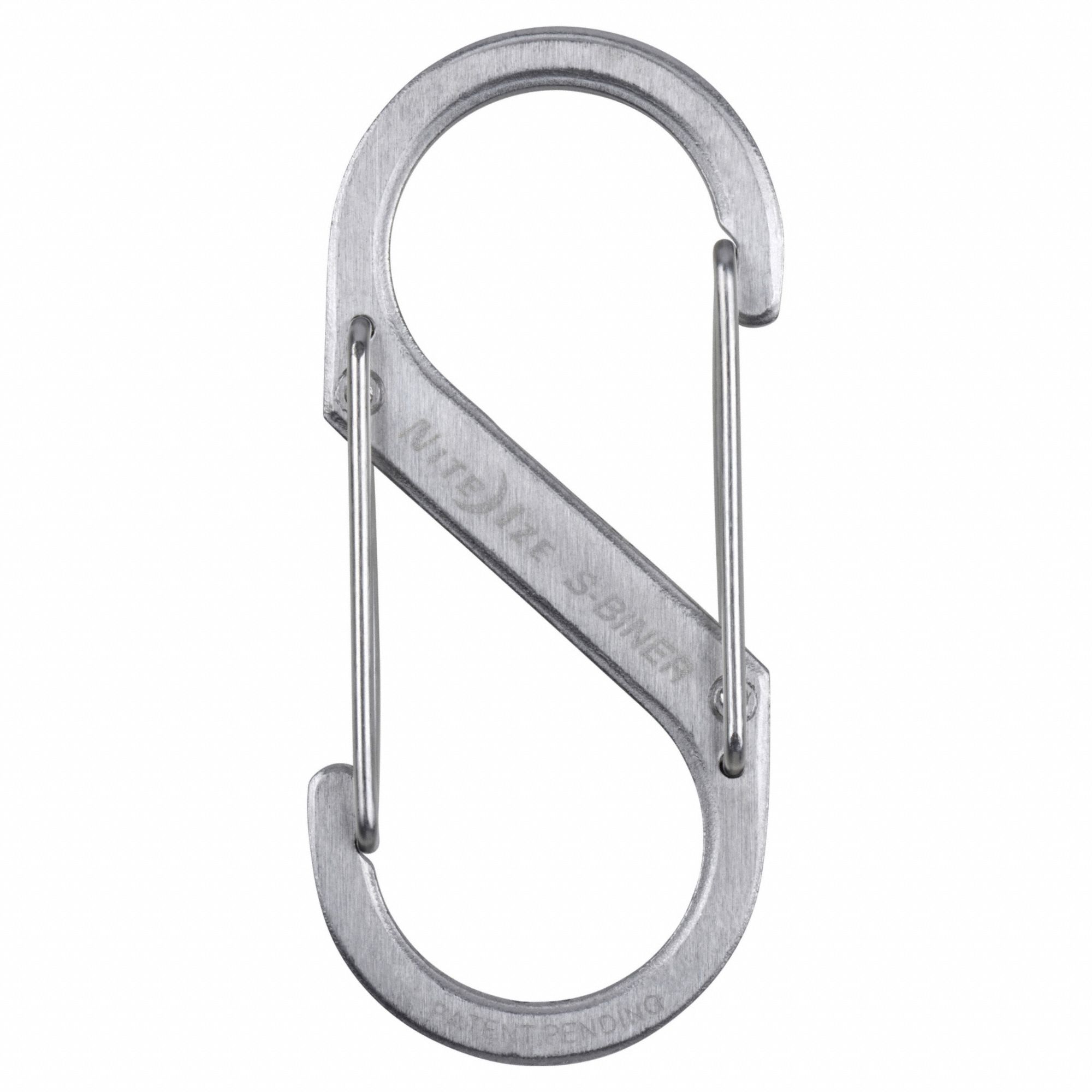 NITE IZE, 25 lb Working Load Limit, Wire Gate, Double Carabiner - 2EVL1 ...