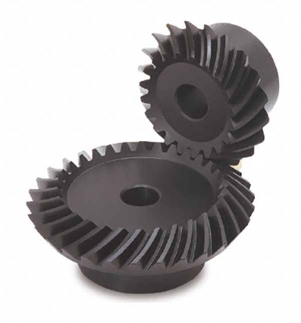 KHK GEARS Spiral Bevel Gear: Spiral, Gear Ratio 4, Right Hand, Module m ...