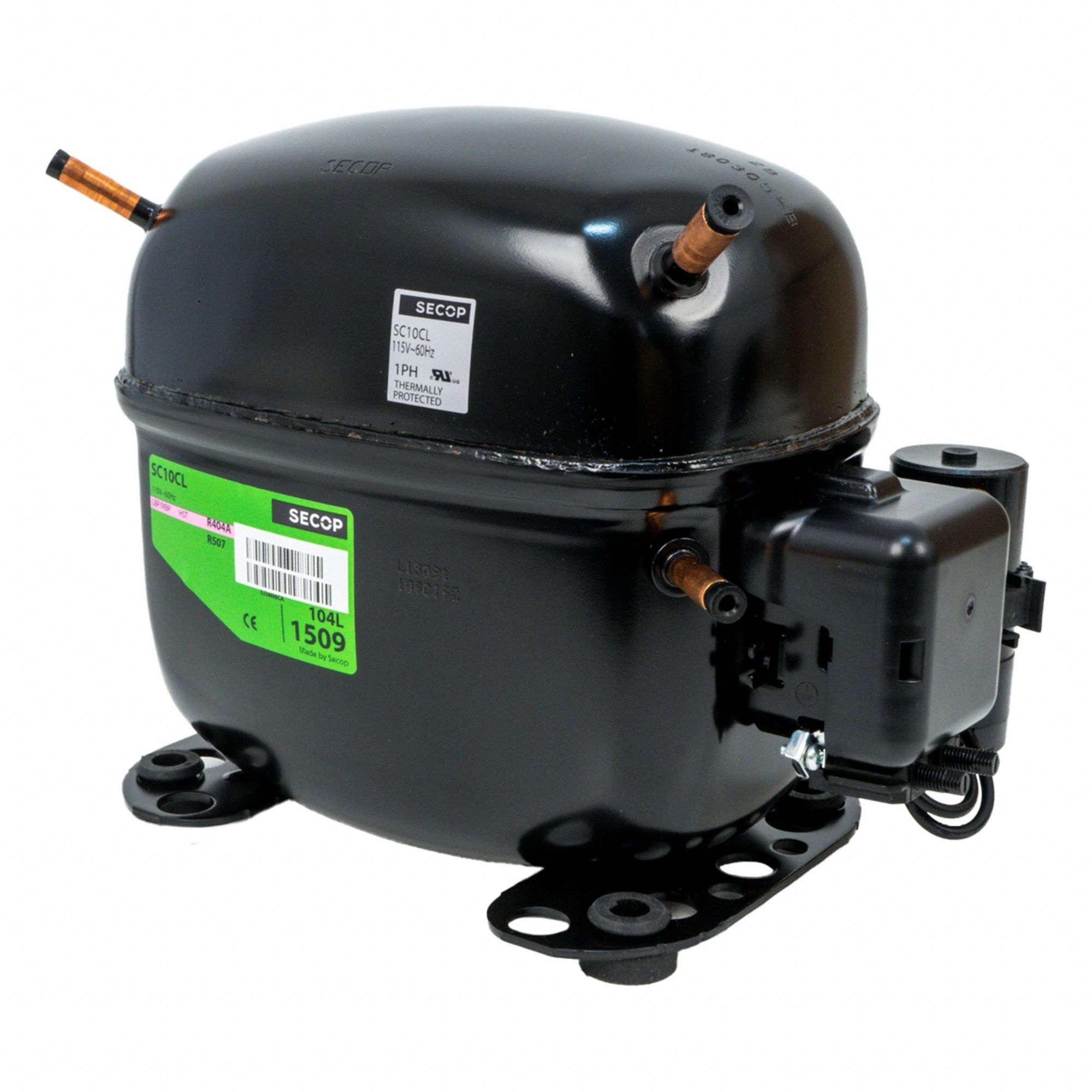 SECOP, Reciprocating, 3,096 BtuH Cooling, Compressor - 828AJ2|SC10CL-1 ...