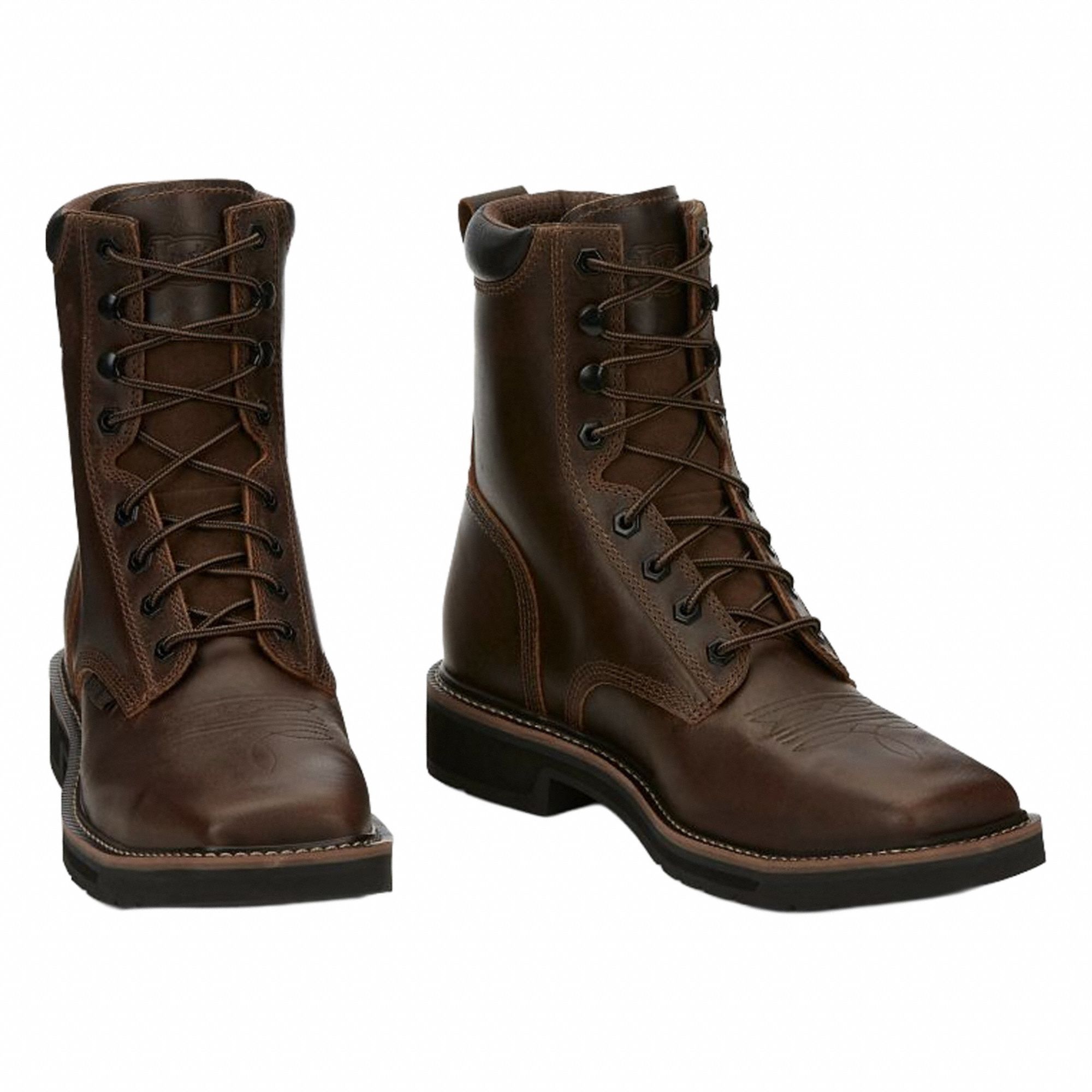 JUSTIN ORIGINAL WORKBOOTS, EE, 10, 8-Inch Work Boot - 52EG39|SE682 ...
