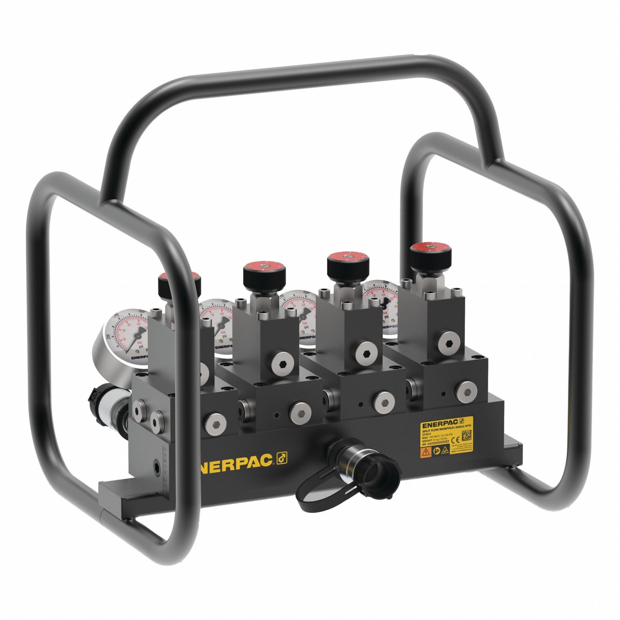 ENERPAC, 1 Inlet Ports, 4 Outlet Ports, Split Flow Manifold - 857FC9 ...