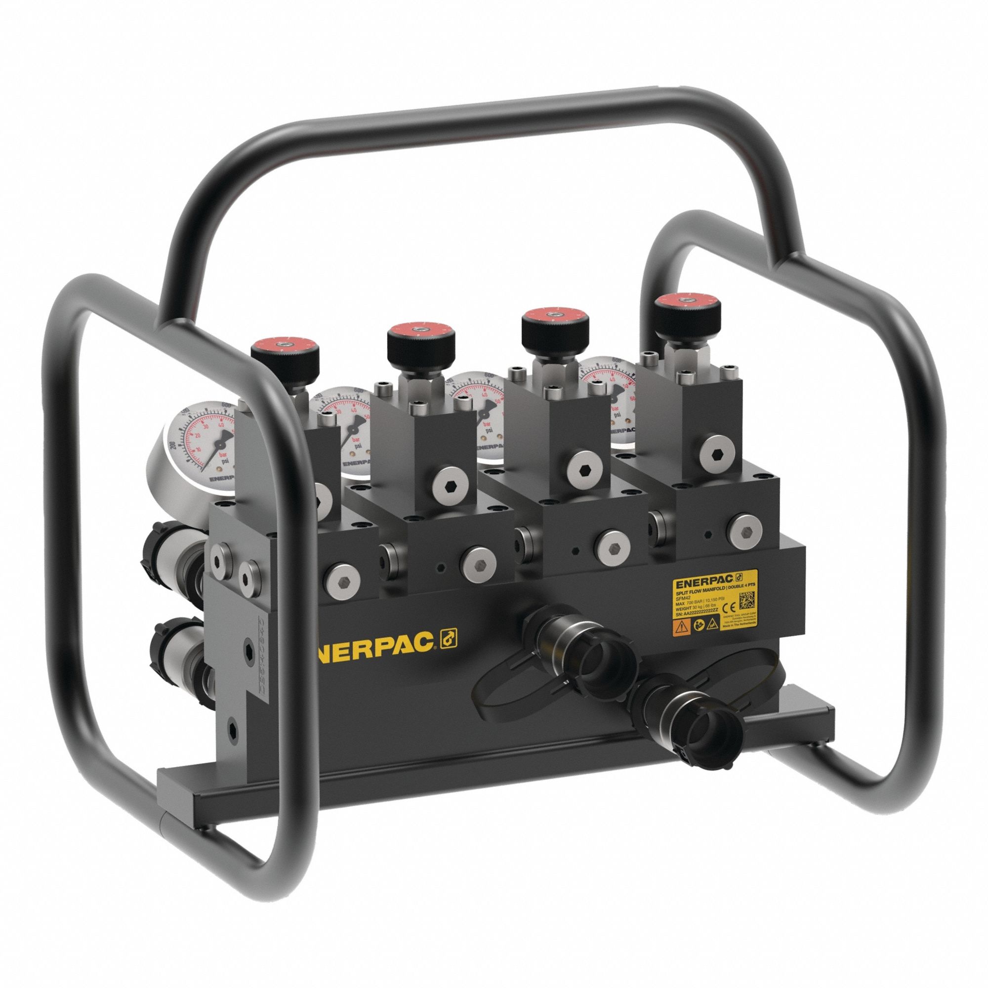 ENERPAC, 2 Inlet Ports, 8 Outlet Ports, Split Flow Manifold - 857FD0 ...