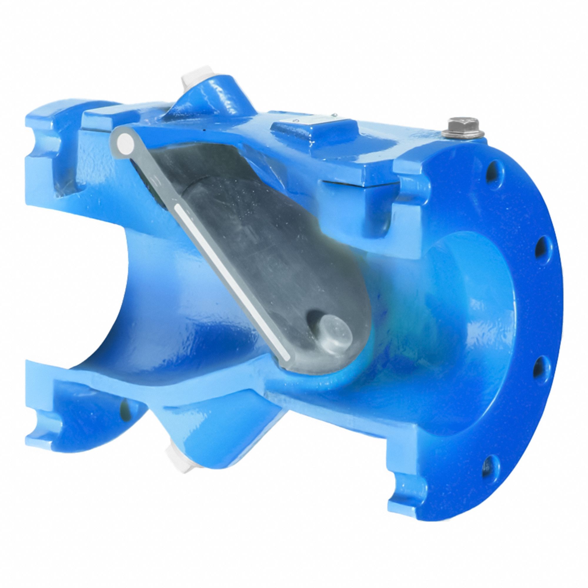 VAL-MATIC Válvula de Retención Flexible Oscilante de 2-1/2", Hierro Fundido ASTM A 126, Tipo de ...