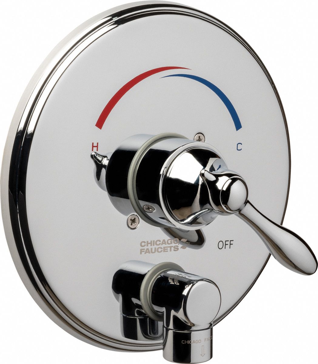 CHICAGO FAUCETS, Circle Trim Plate, Brass, Tub and Shower Valve Trim ...