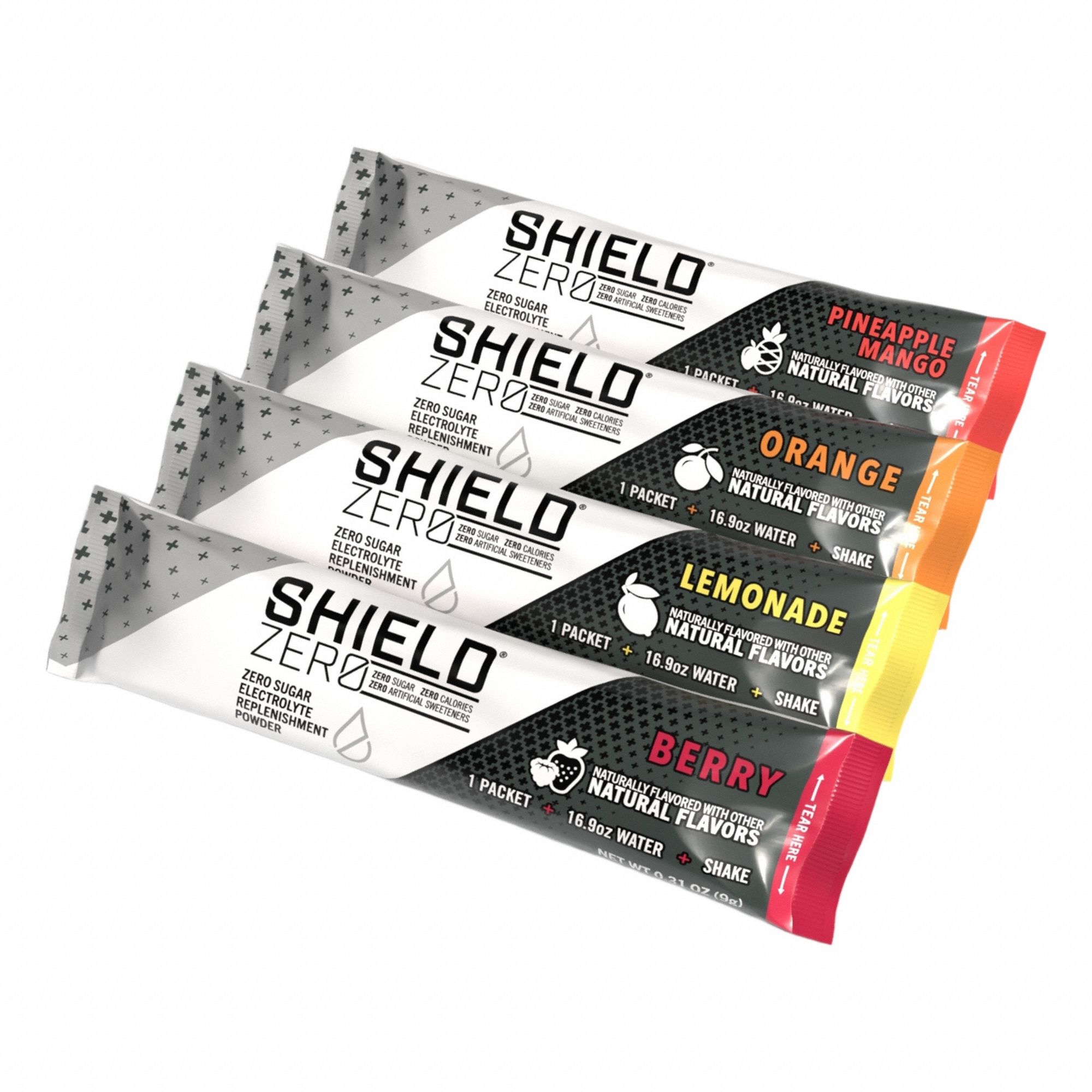 SHIELD ZERO, Berry/Lemonade/Orange/Pineapple Mango, Single-Serve ...