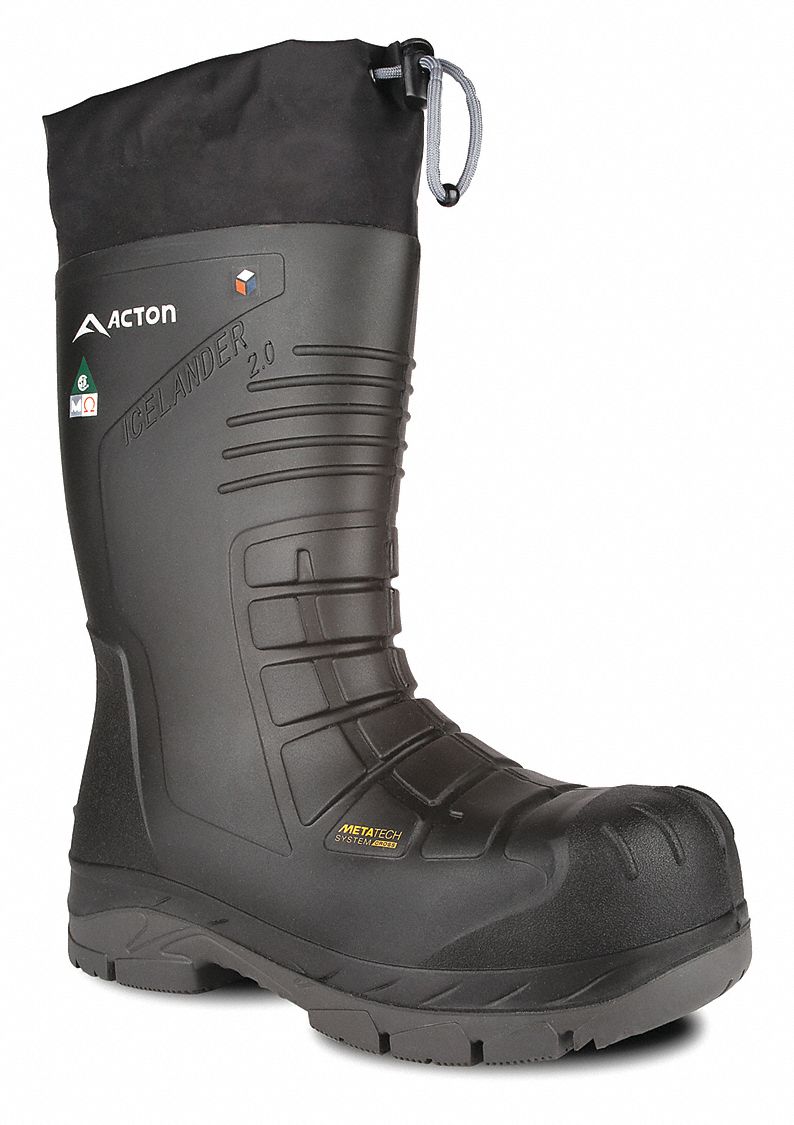 ACTON WORK BOOTS, MENS/COMPOSITE TOE/KNEE/INSULATED/WATERPROOF, BLACK ...