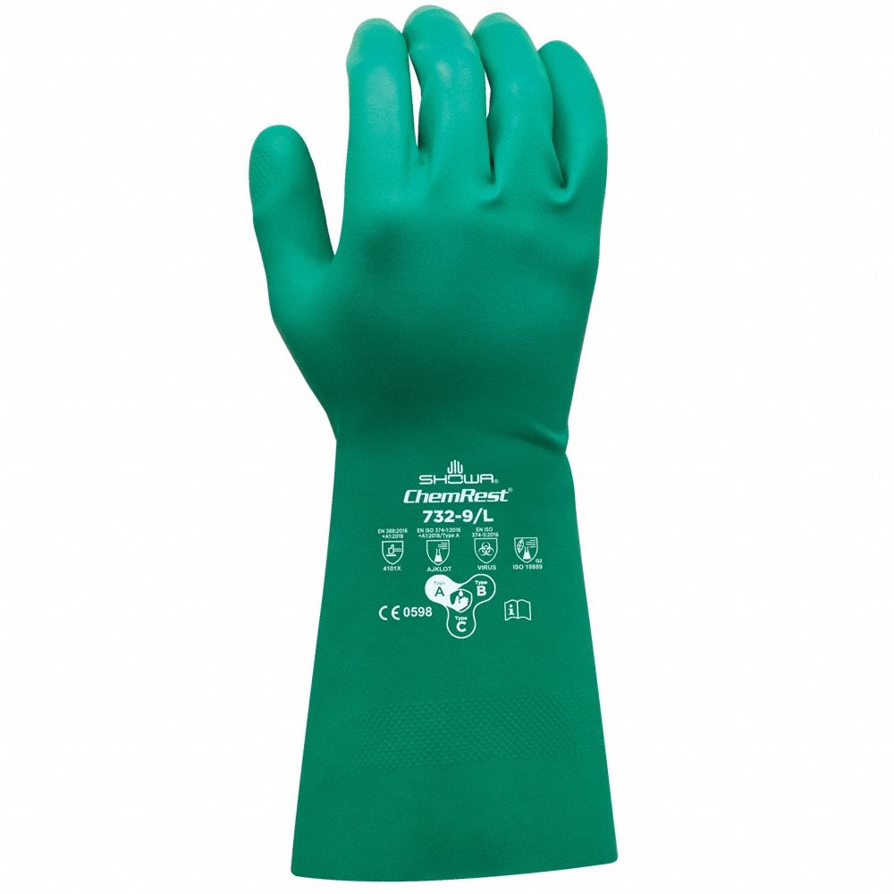 15 mil Glove Thick, 13 in Long, Chemical Resistant Gloves - 826XH3|732 ...