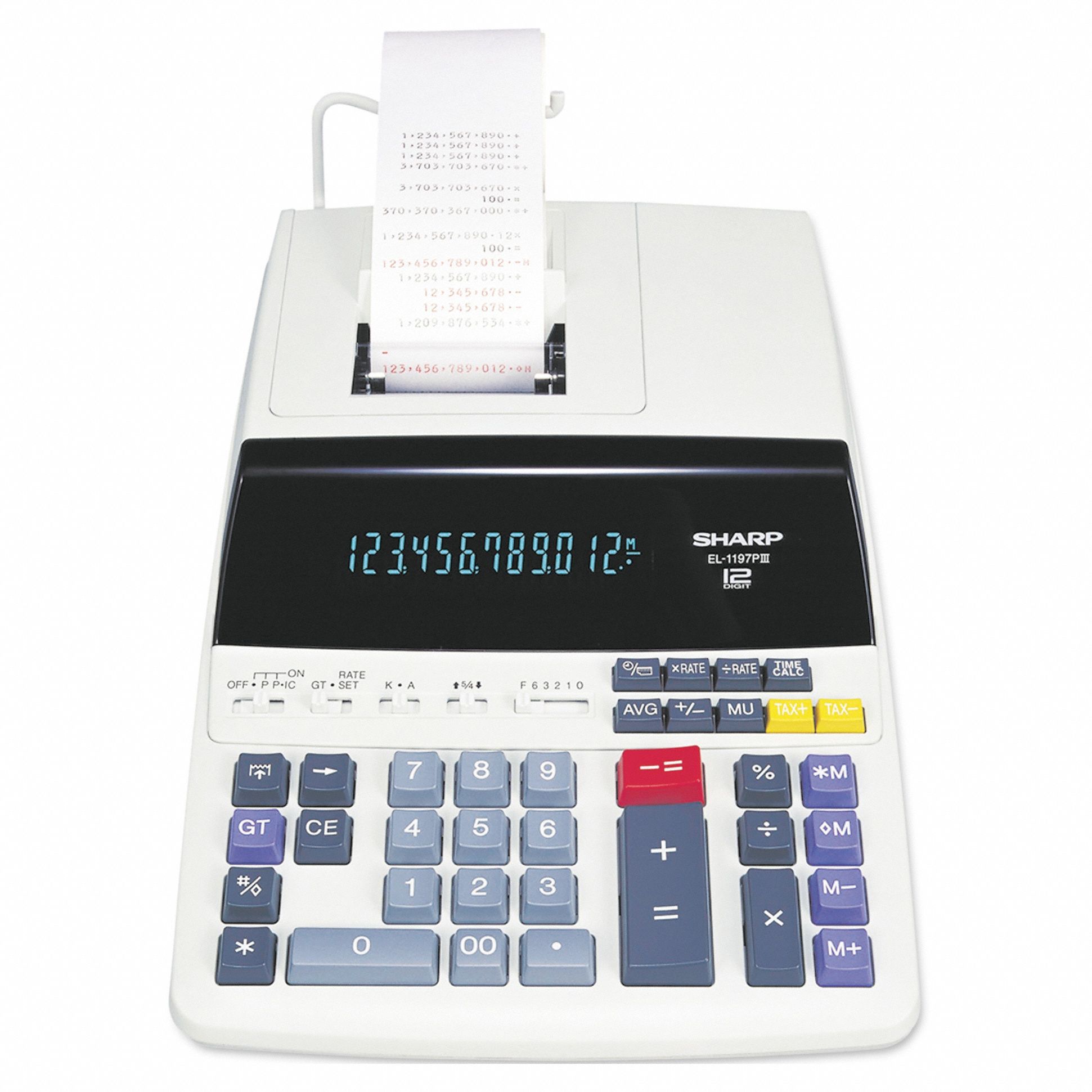 SHARP, Fluorescent Display, 5 in Display Wd, Printing Calculator ...